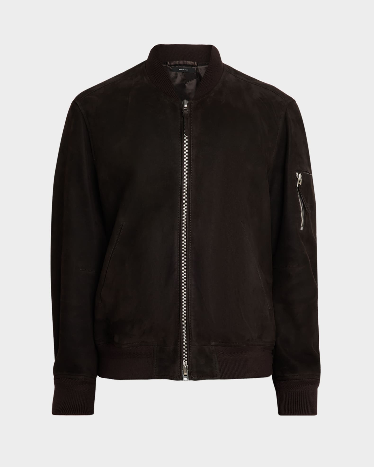 TOM FORD Men's Suede Lambskin Bomber Jacket | Neiman Marcus