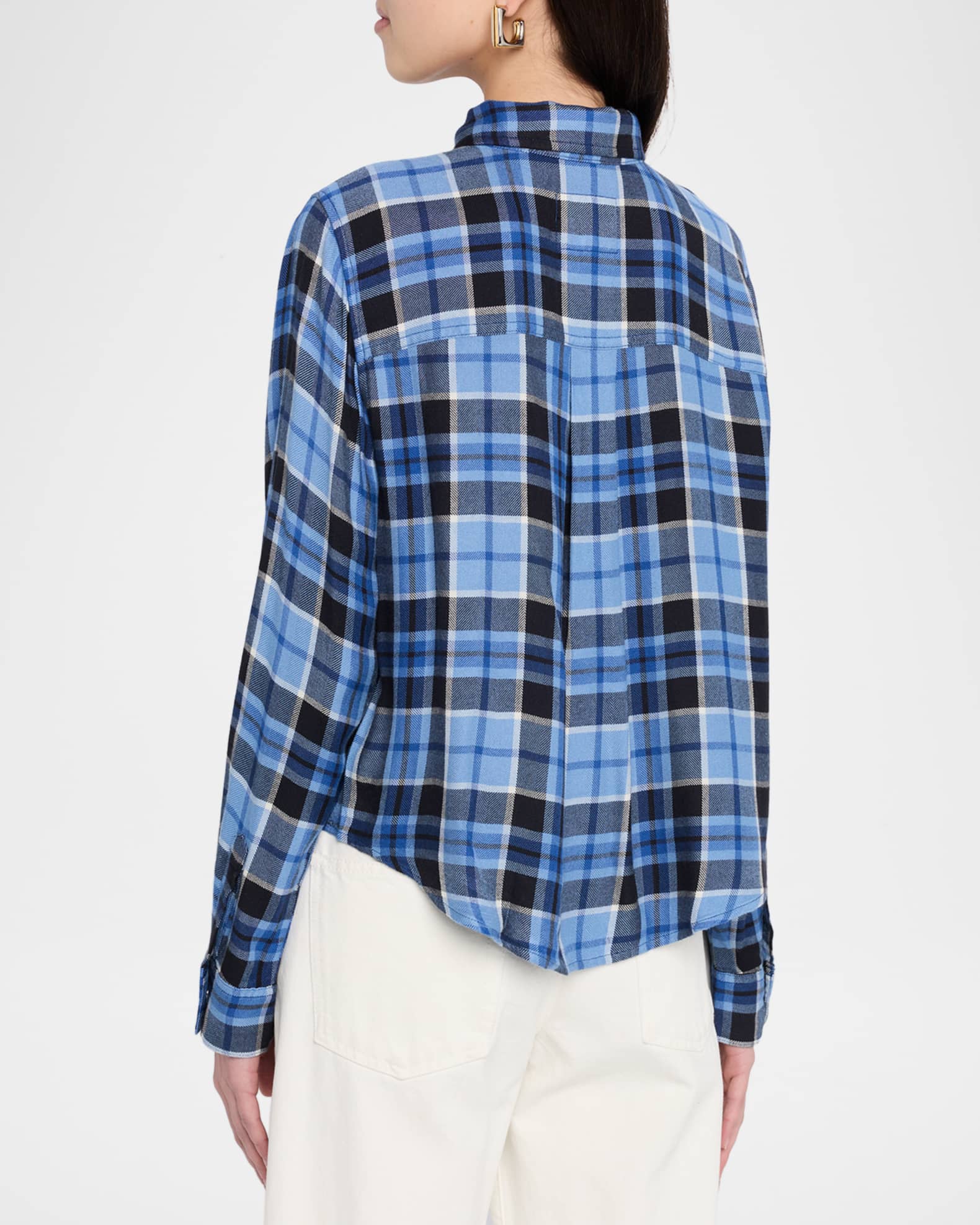 Rails Malin Boxy Plaid Twill Shirt | Neiman Marcus