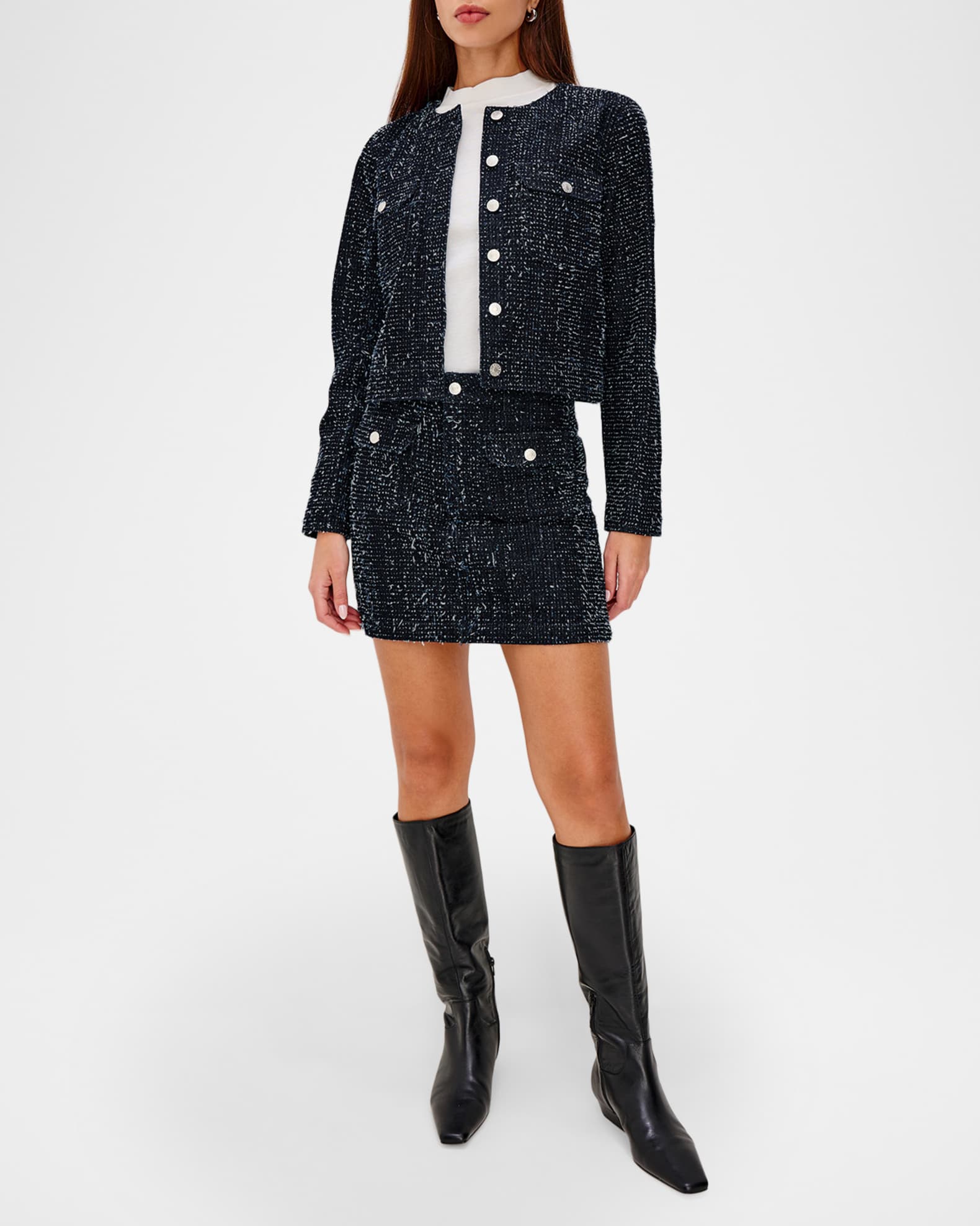 Rails Capistrano Denim Tweed Jacket | Neiman Marcus