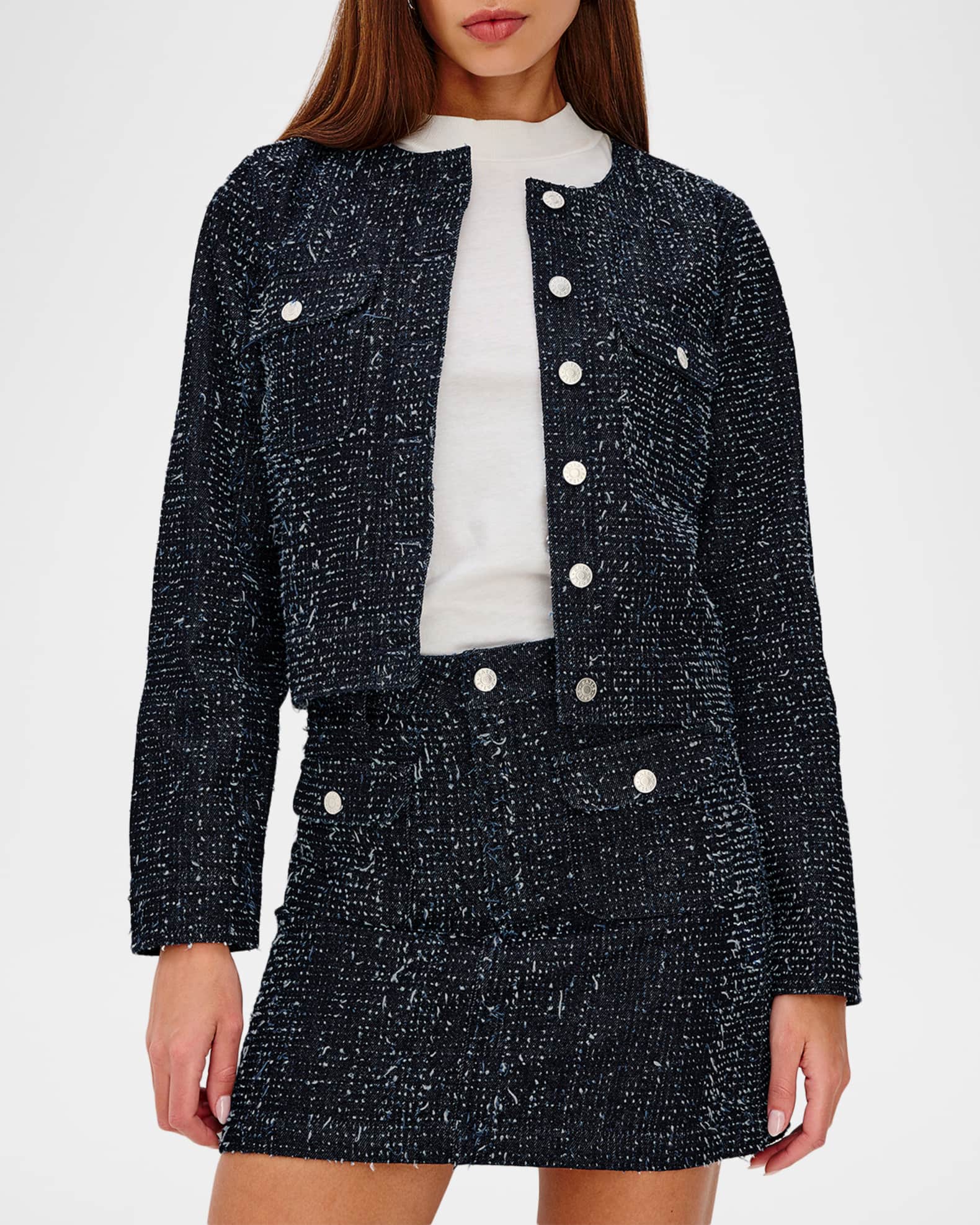 Rails Capistrano Denim Tweed Jacket | Neiman Marcus