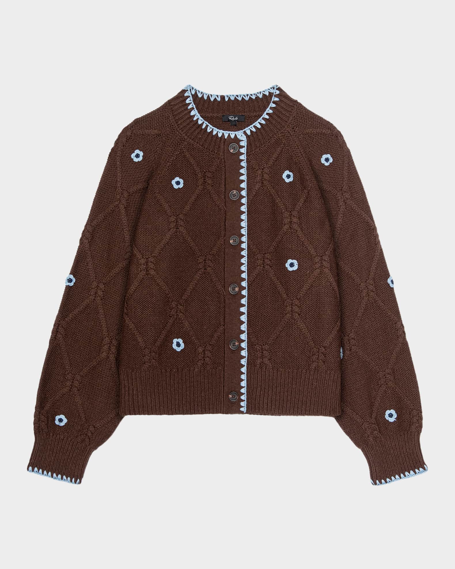 Rails Laurie Floral Cable-Knit Cardigan | Neiman Marcus