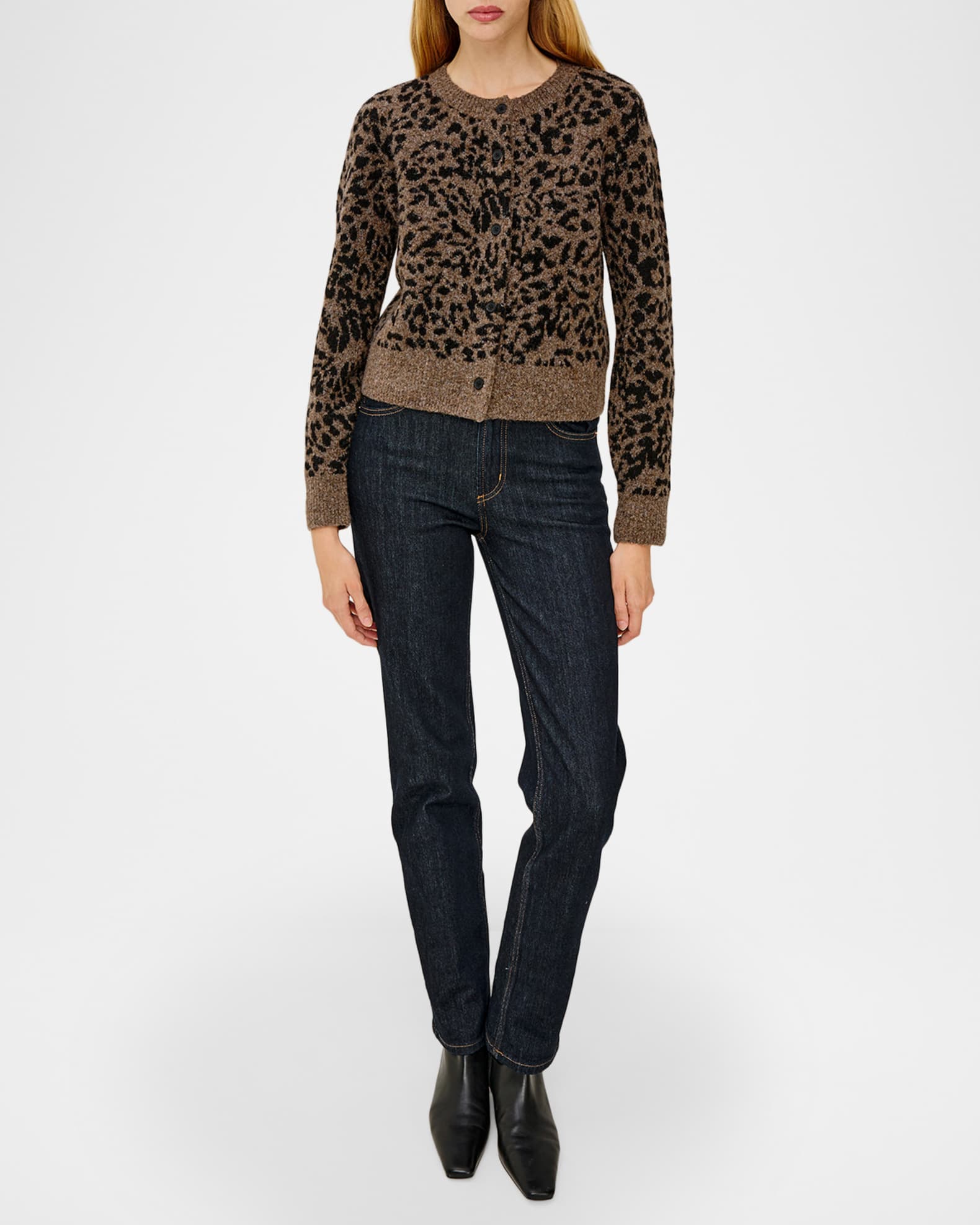 Rails Matilda Spotted Crewneck Cardigan | Neiman Marcus