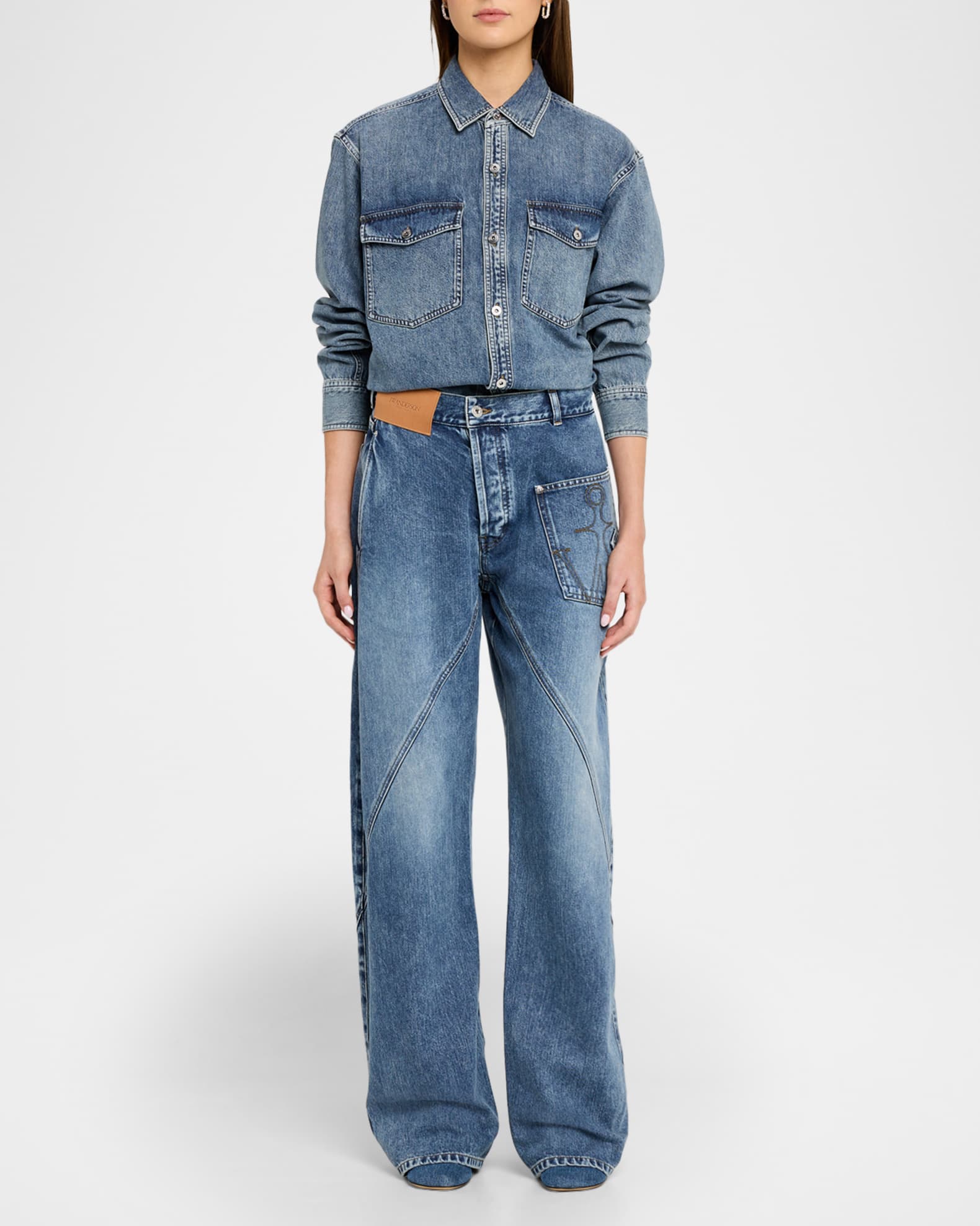 JW Anderson Oversized Denim Shirt | Neiman Marcus