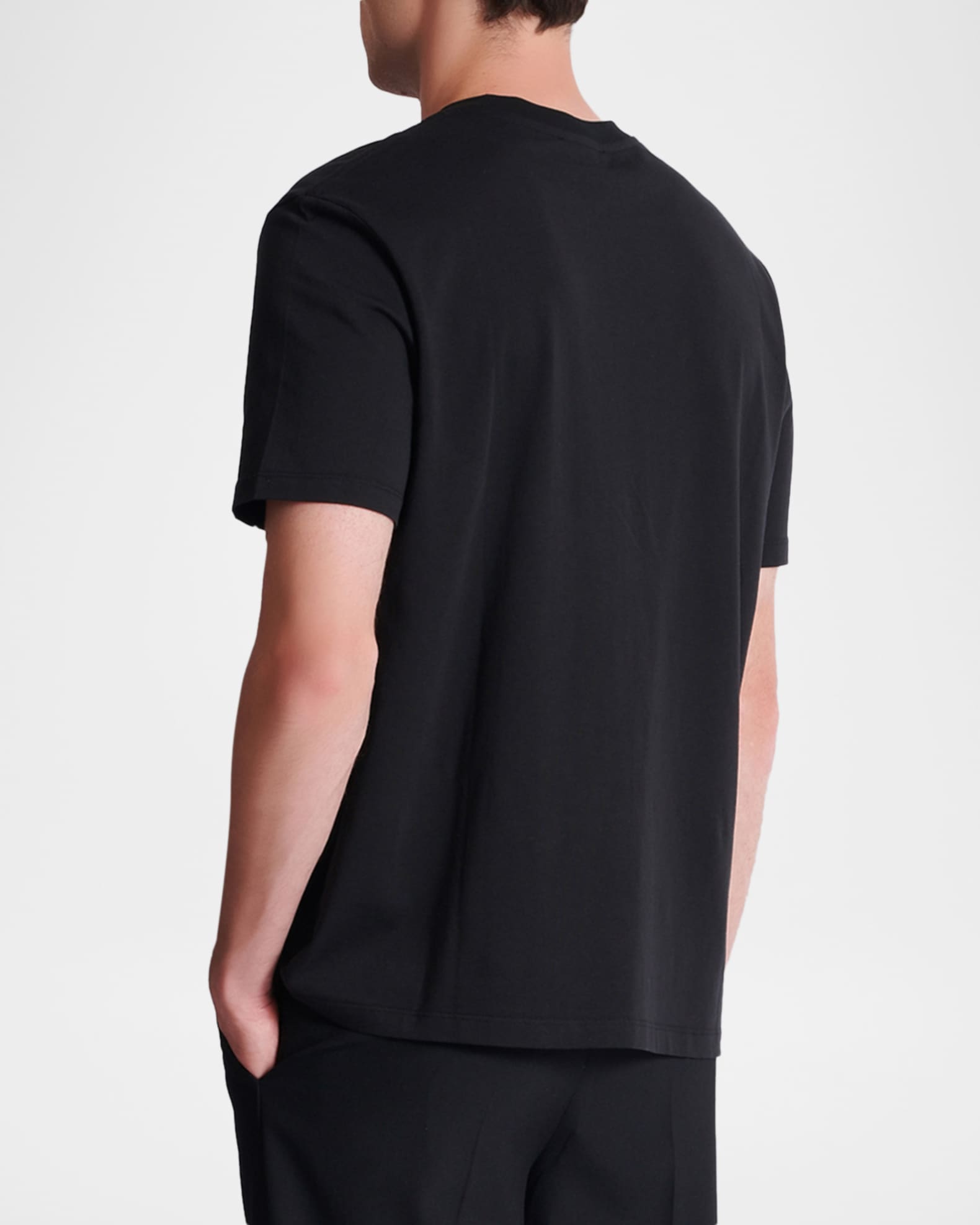 Balmain Men's Embroidered Crystal Logo T-Shirt | Neiman Marcus
