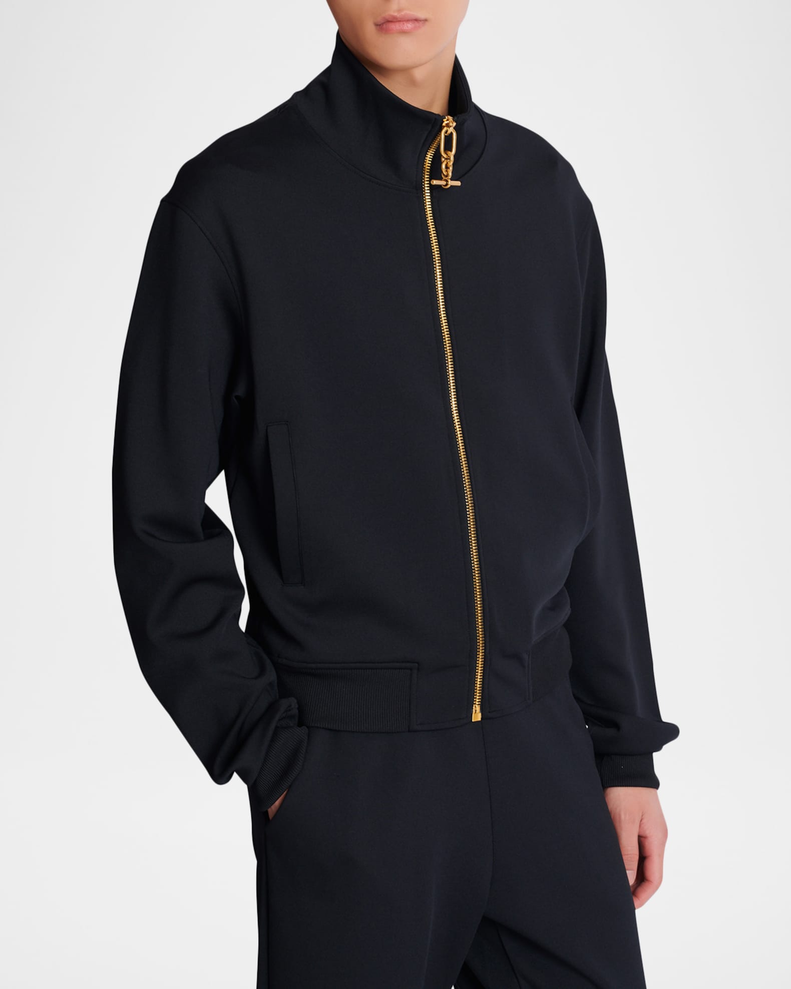 Balmain Men's T-Bar Neoprene Track Jacket | Neiman Marcus