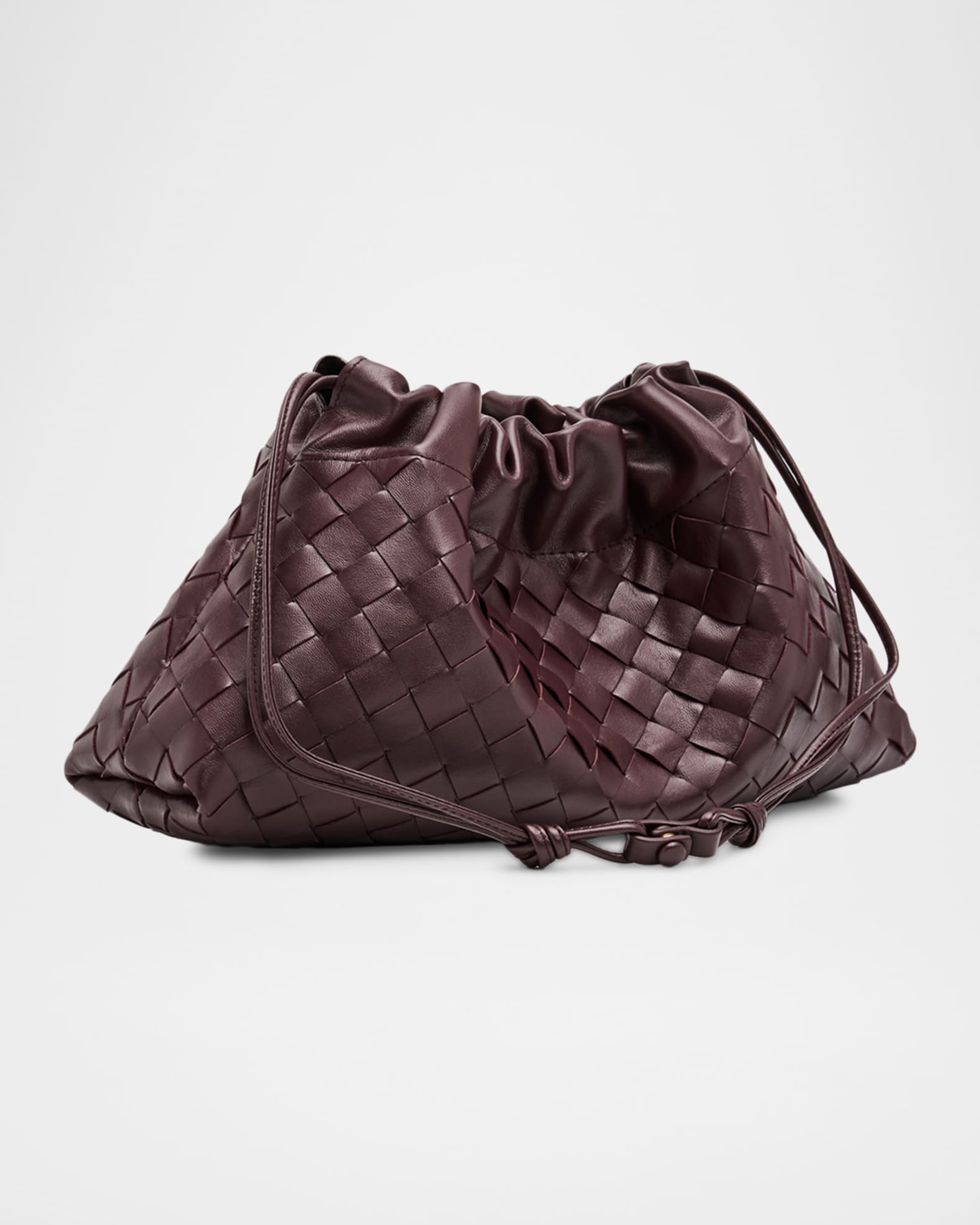 Bottega Veneta Dustbag Notte Leather Shoulder Bag | Neiman Marcus