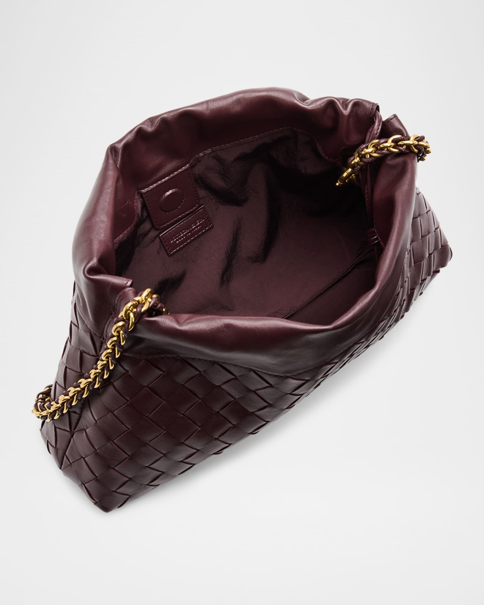 Bottega Veneta Dustbag Notte Leather Shoulder Bag | Neiman Marcus