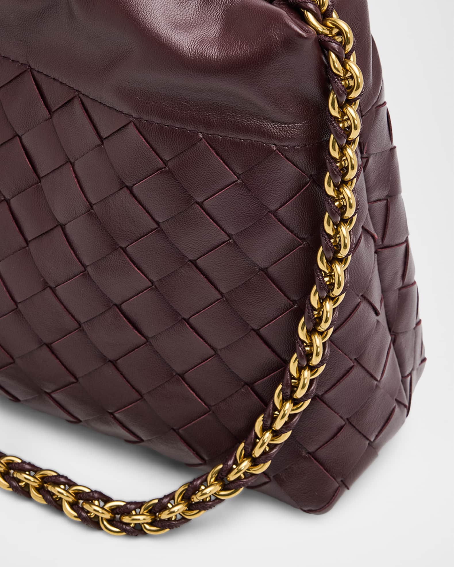 Bottega Veneta Dustbag Notte Leather Shoulder Bag | Neiman Marcus