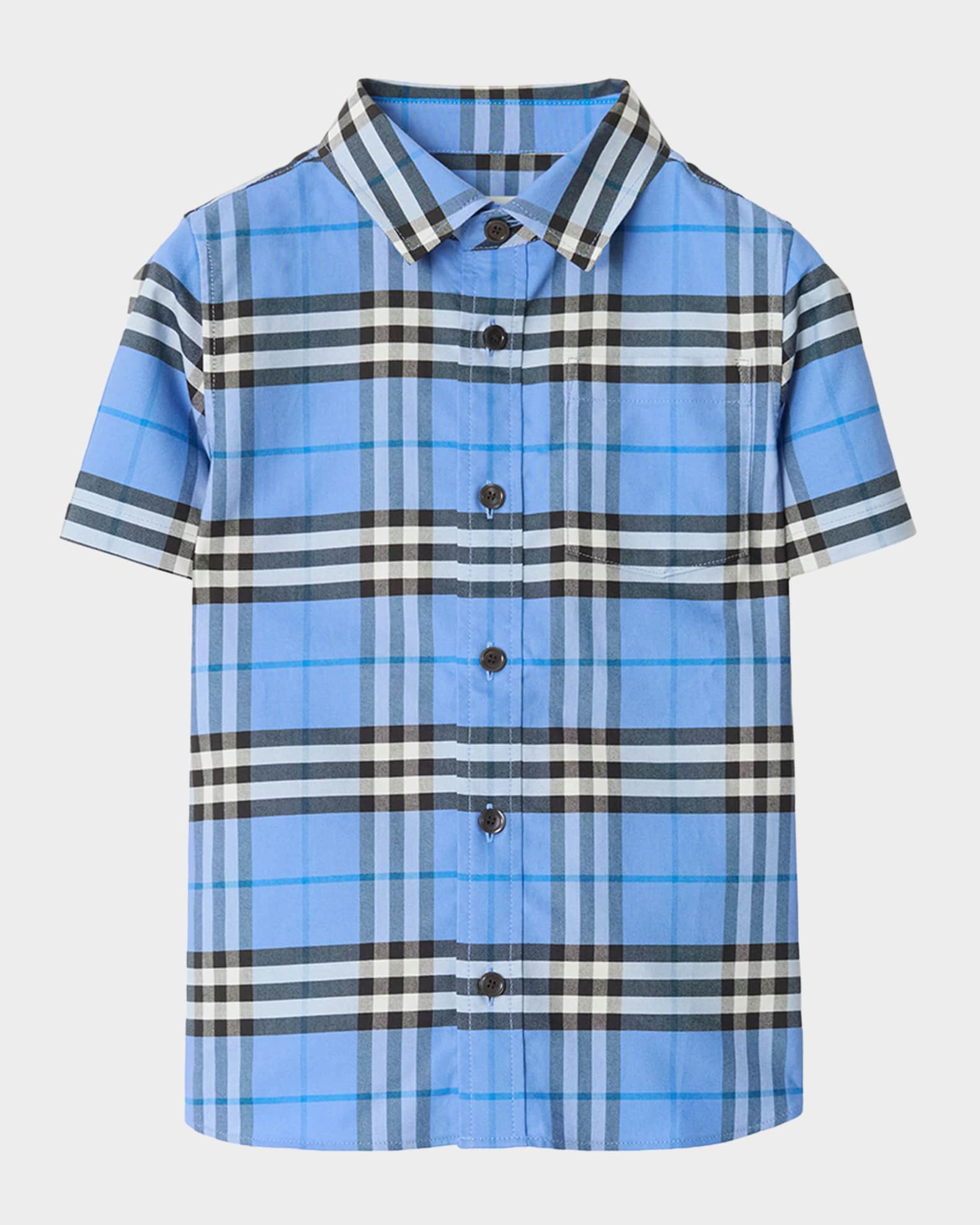 Burberry Boy's Check Cotton Oxford Shirt, Size 3-14 | Neiman Marcus