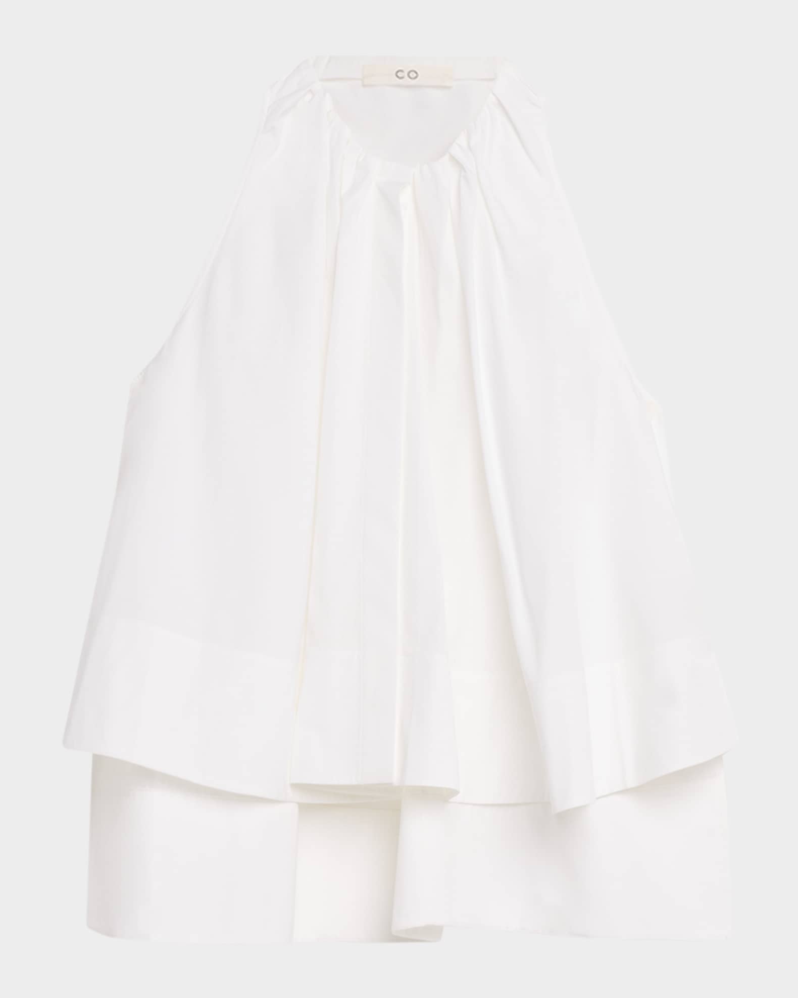 Co Sleeveless Gathered Tunic Shirt | Neiman Marcus