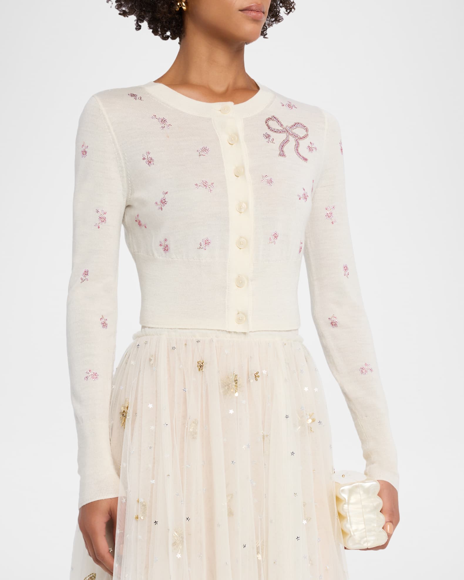 LoveShackFancy Adeanne Secret Crush Wool Cardigan | Neiman Marcus