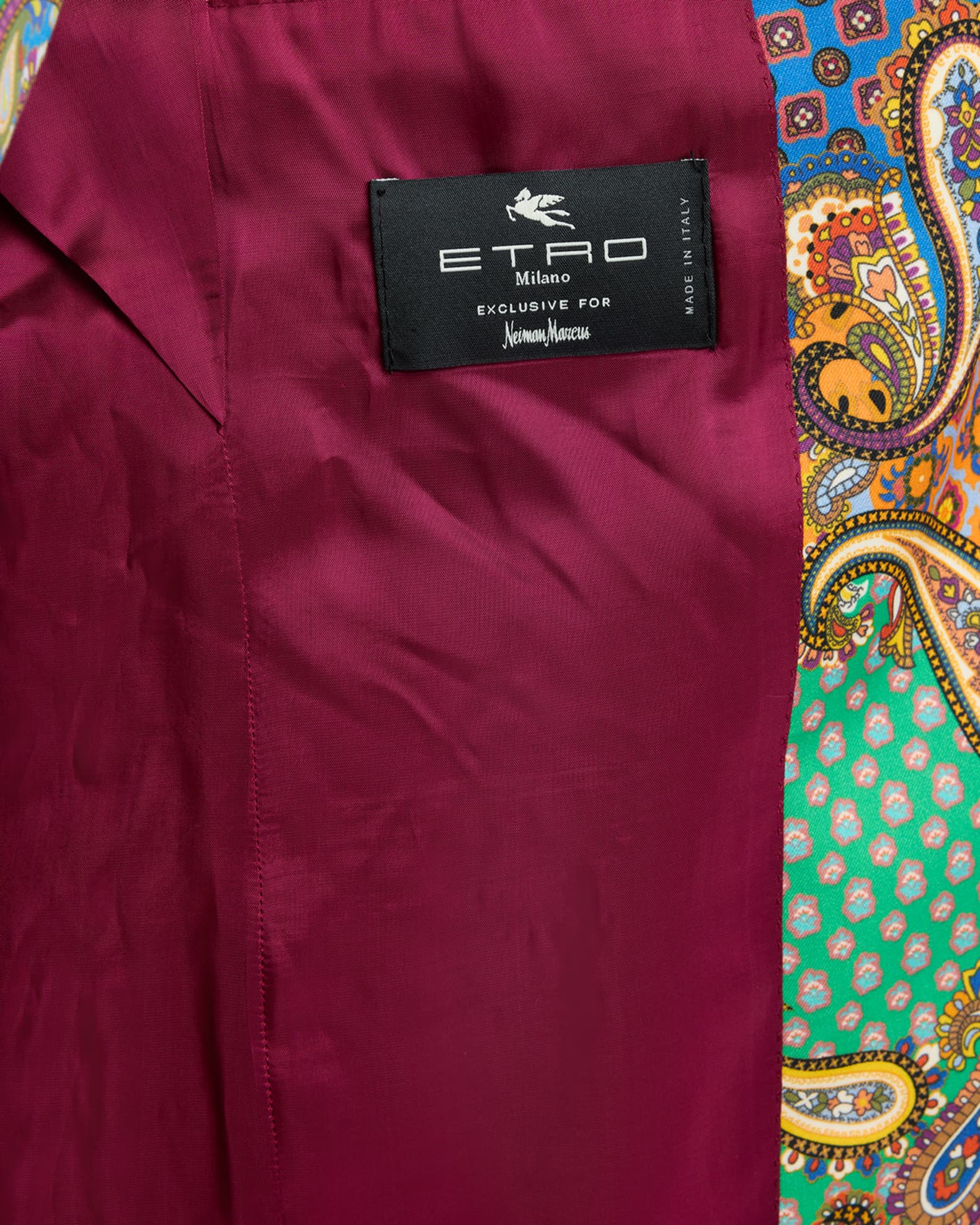 Etro Men's Wool Patchwork Single-Breasted Sport Jacket | Neiman Marcus
