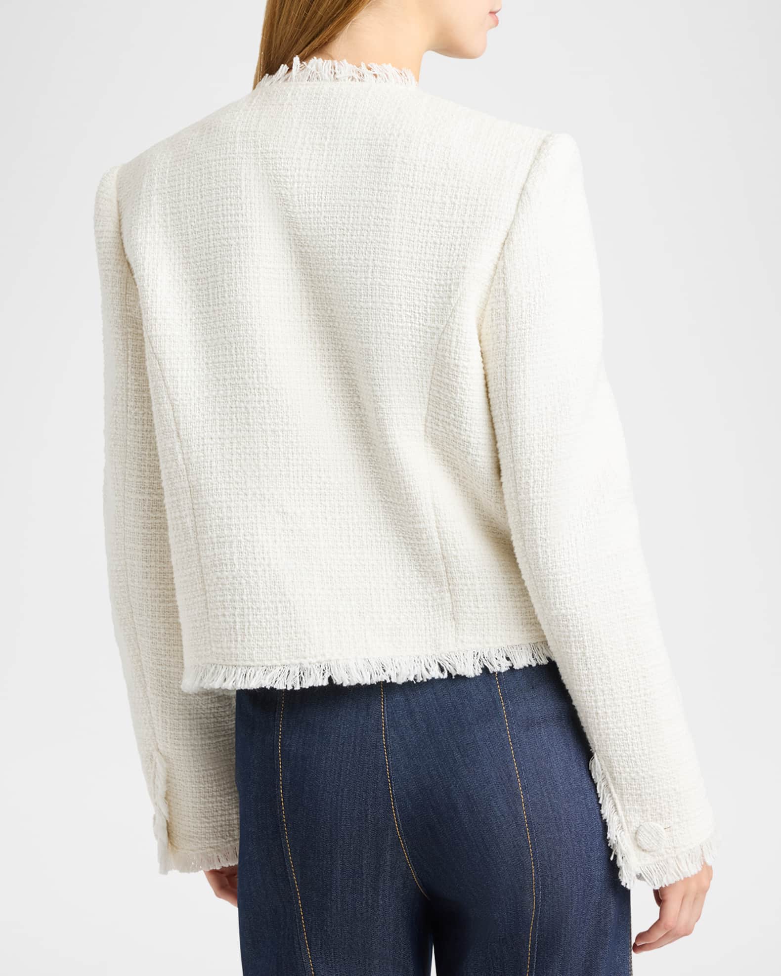 Cinq a Sept Christie Crunchy Flower Tweed Jacket | Neiman Marcus
