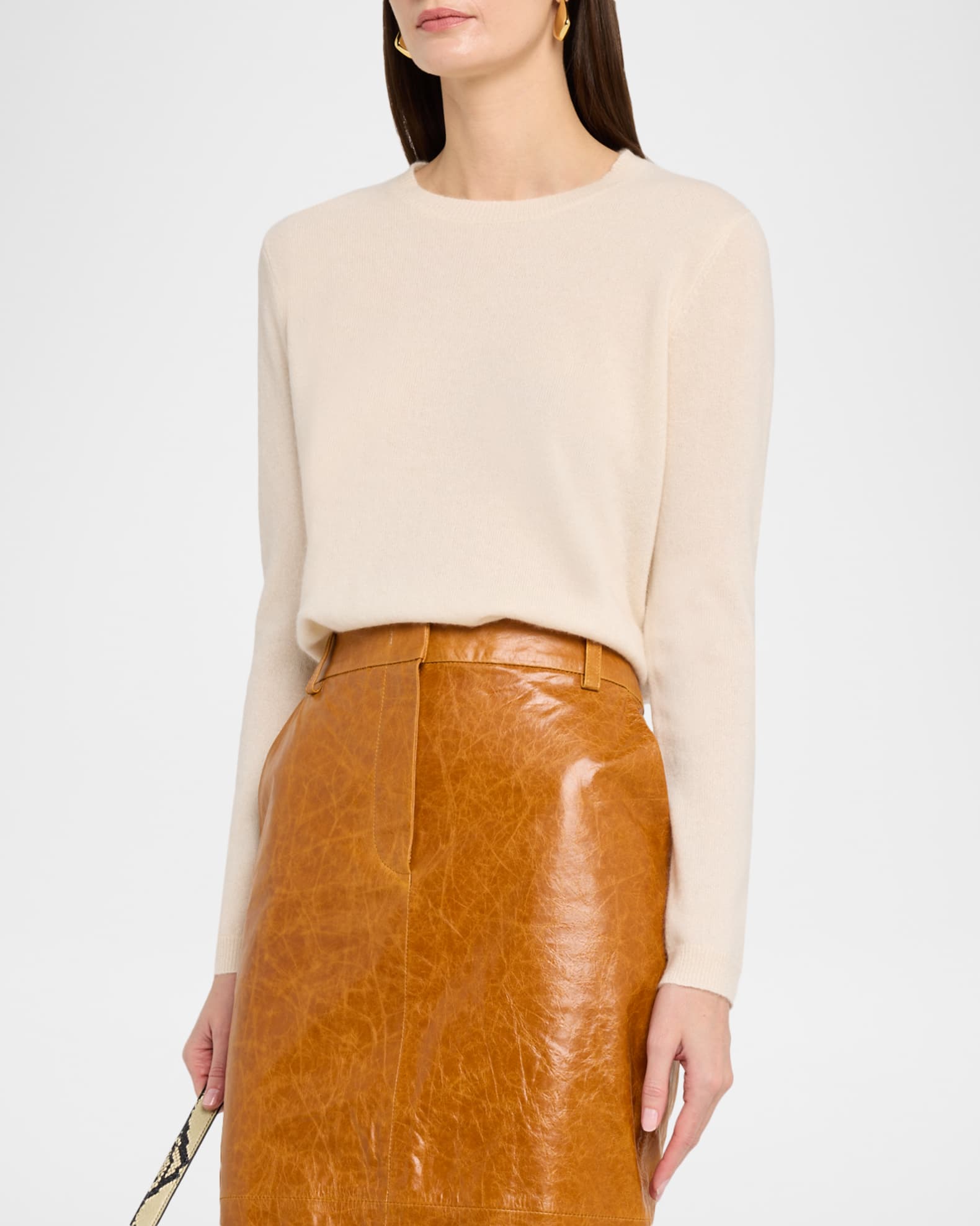 Co Long-Sleeve Cashmere Crewneck Sweater | Neiman Marcus
