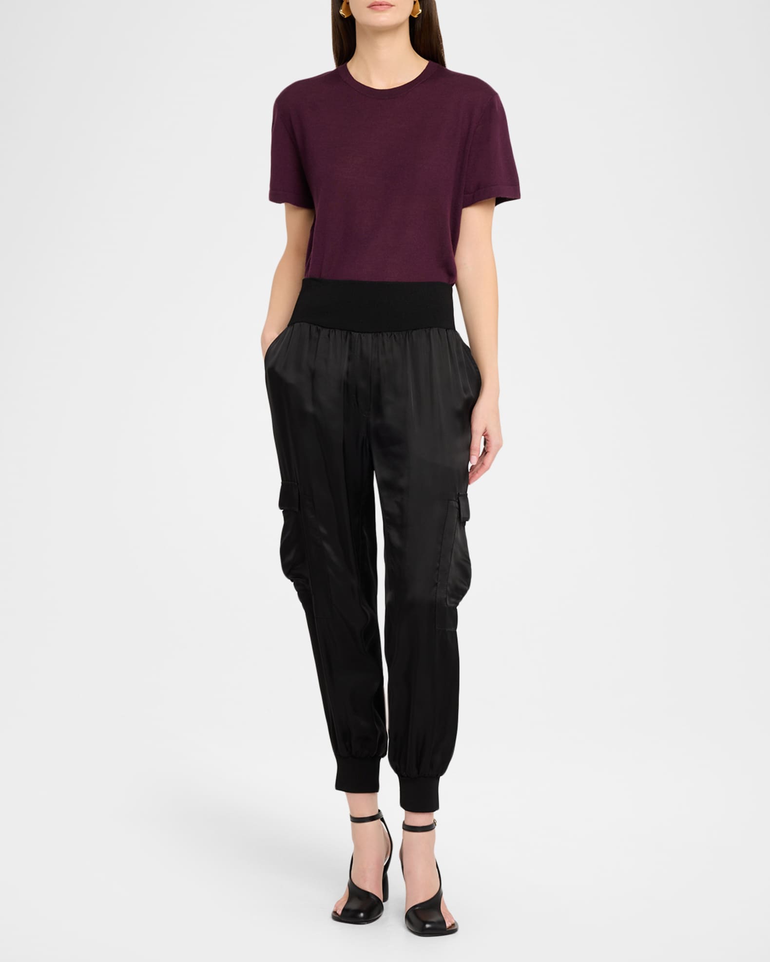 Co Fine Cashmere Knit Short-Sleeve Shirt | Neiman Marcus