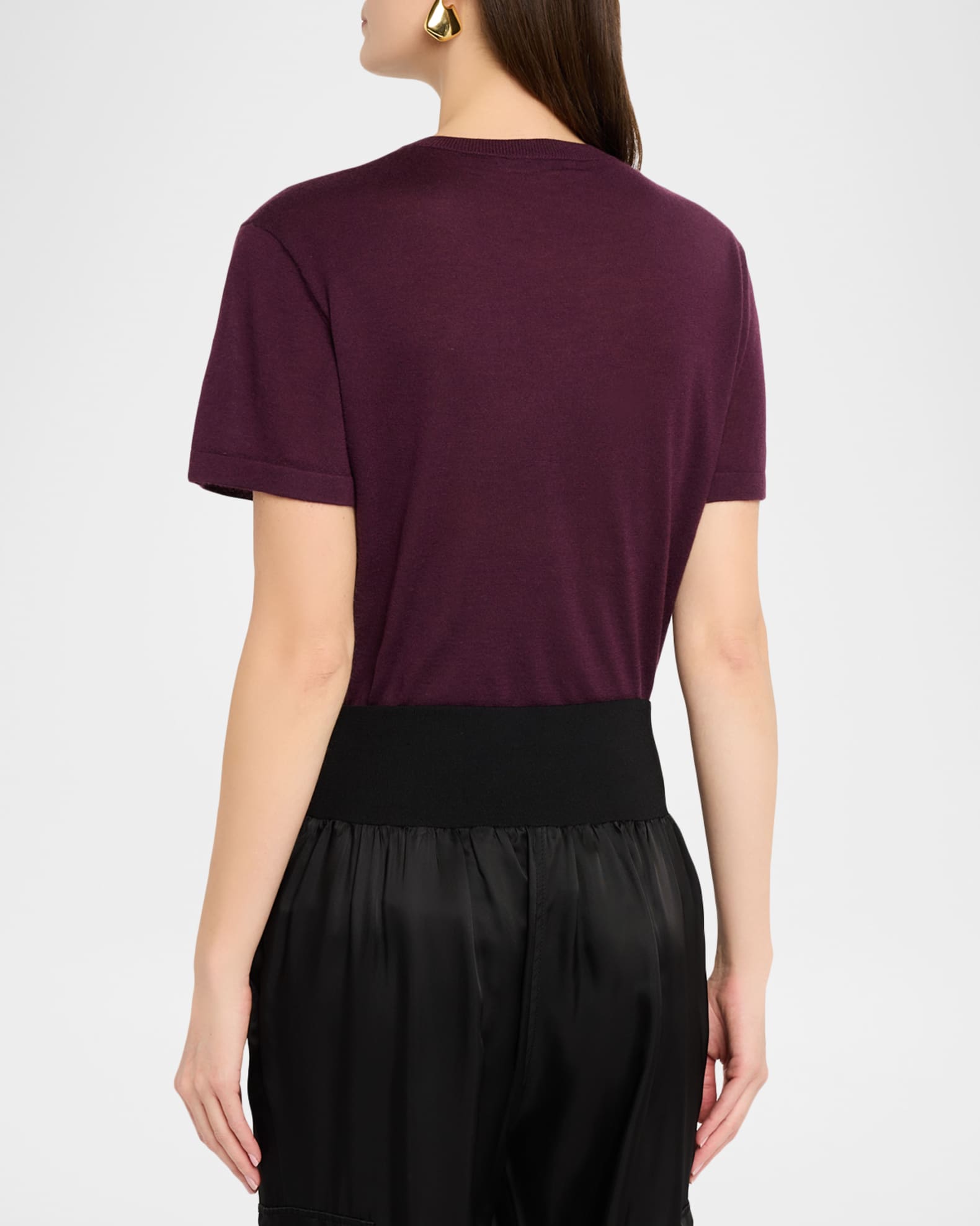 Co Fine Cashmere Knit Short-Sleeve Shirt | Neiman Marcus