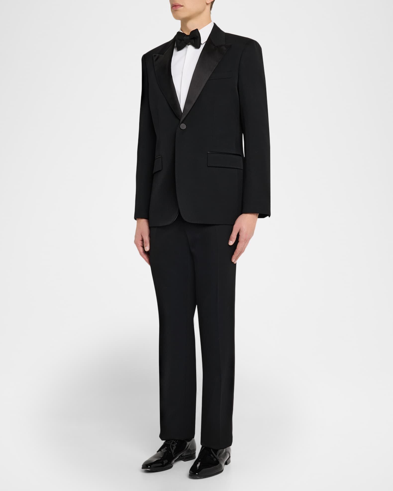 Burberry Men's Edwin Wool Flat-Front Trousers | Neiman Marcus