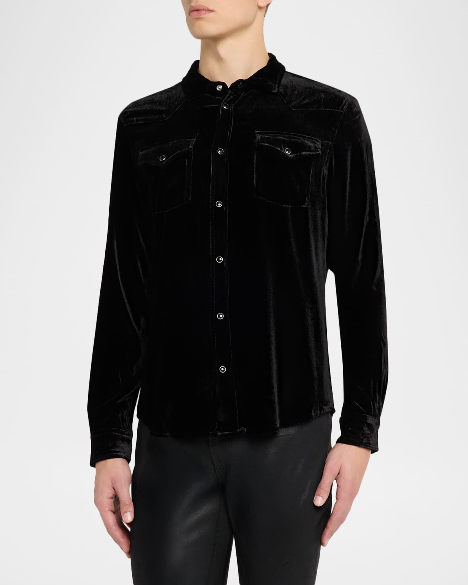 monfrere Men's Eastwood Velvet Western Shirt | Neiman Marcus