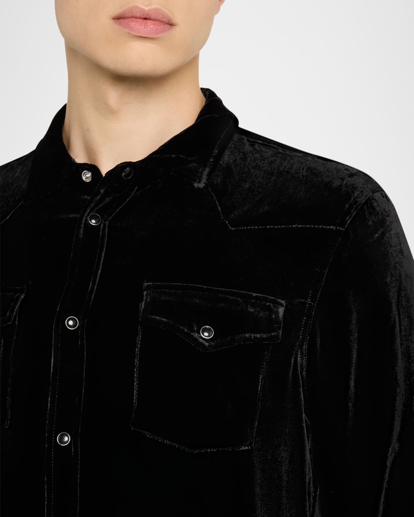 monfrere Men's Eastwood Velvet Western Shirt | Neiman Marcus
