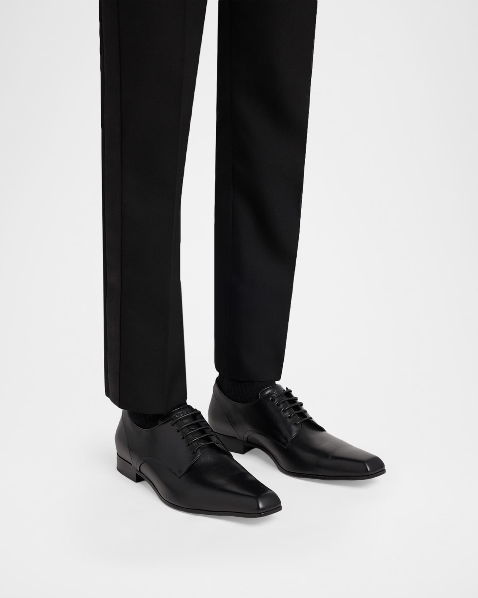 McQueen Men's Artie Leather Derby Shoes | Neiman Marcus