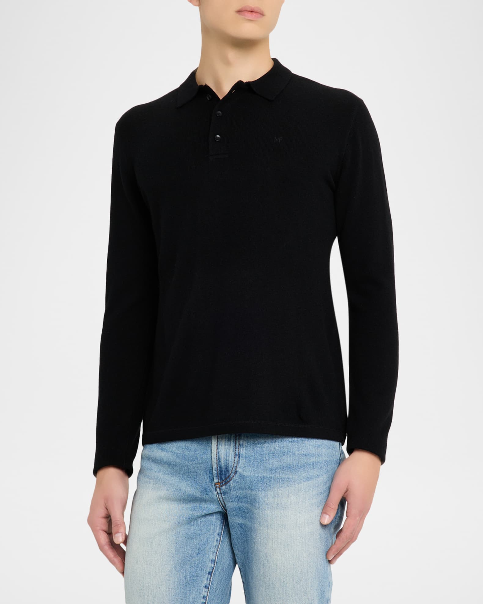 monfrere Men's Pierce Cashmere Polo Shirt | Neiman Marcus