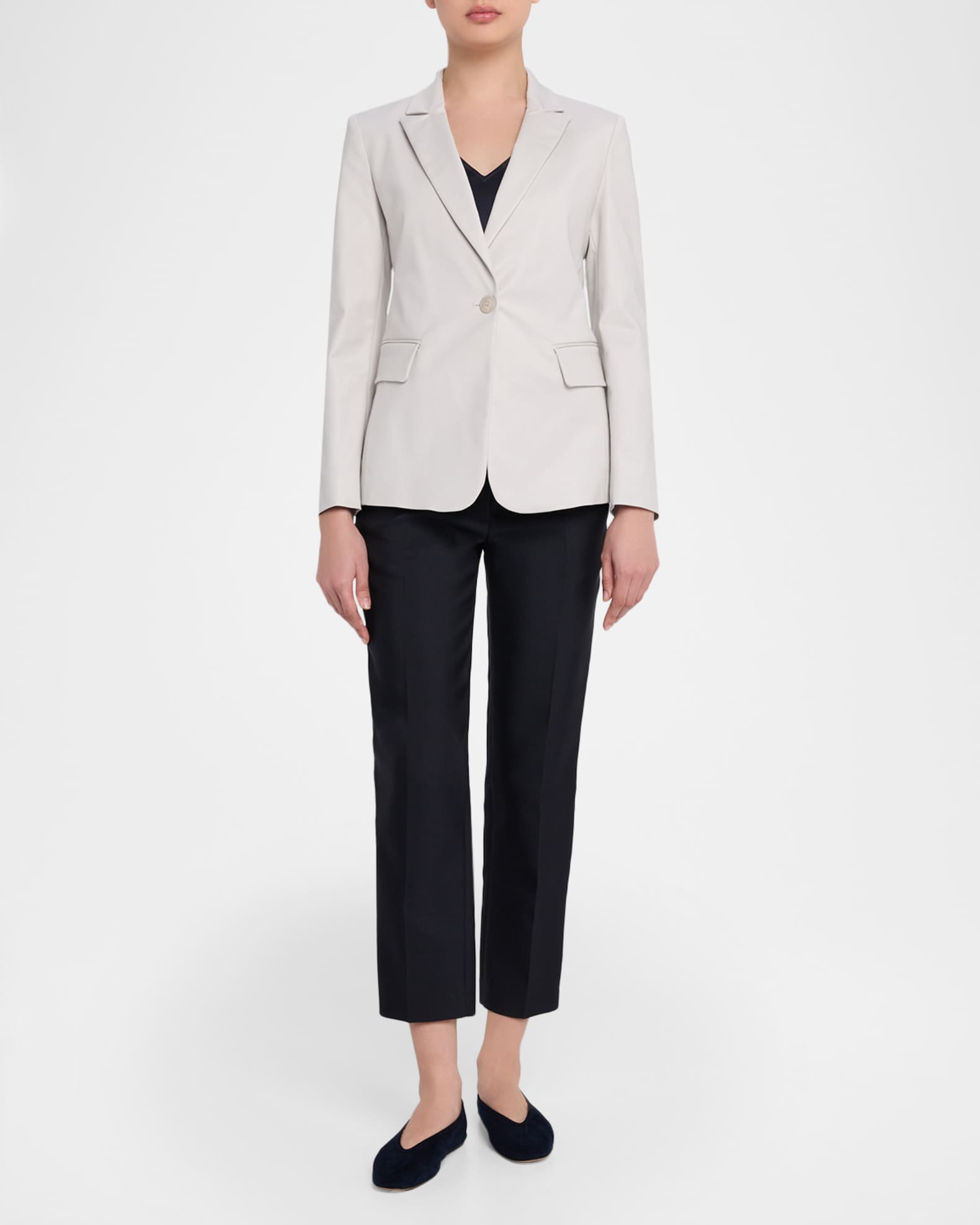 Emporio Armani Cotton Couture Single-Button Blazer | Neiman Marcus