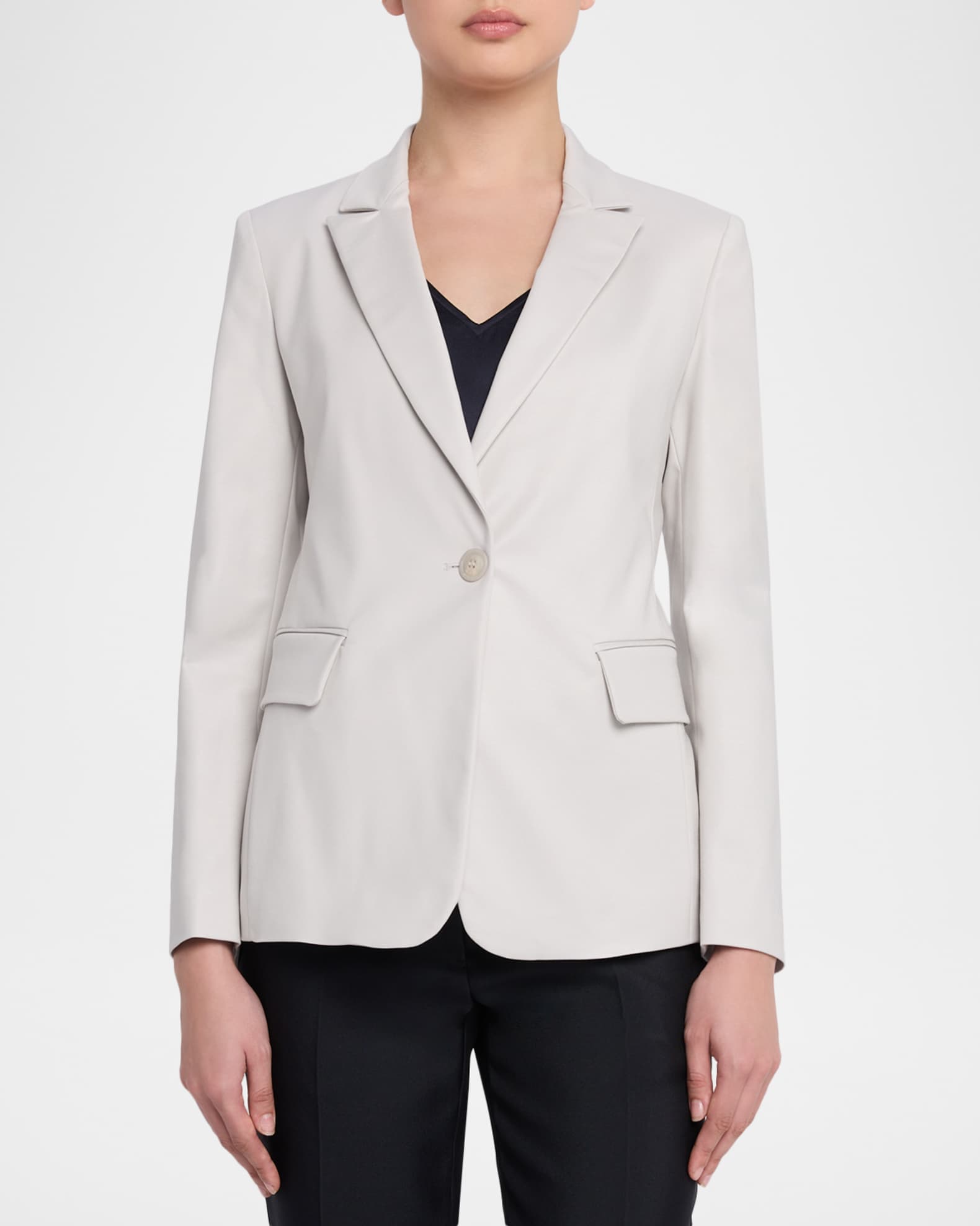 Emporio Armani Cotton Couture Single-Button Blazer | Neiman Marcus