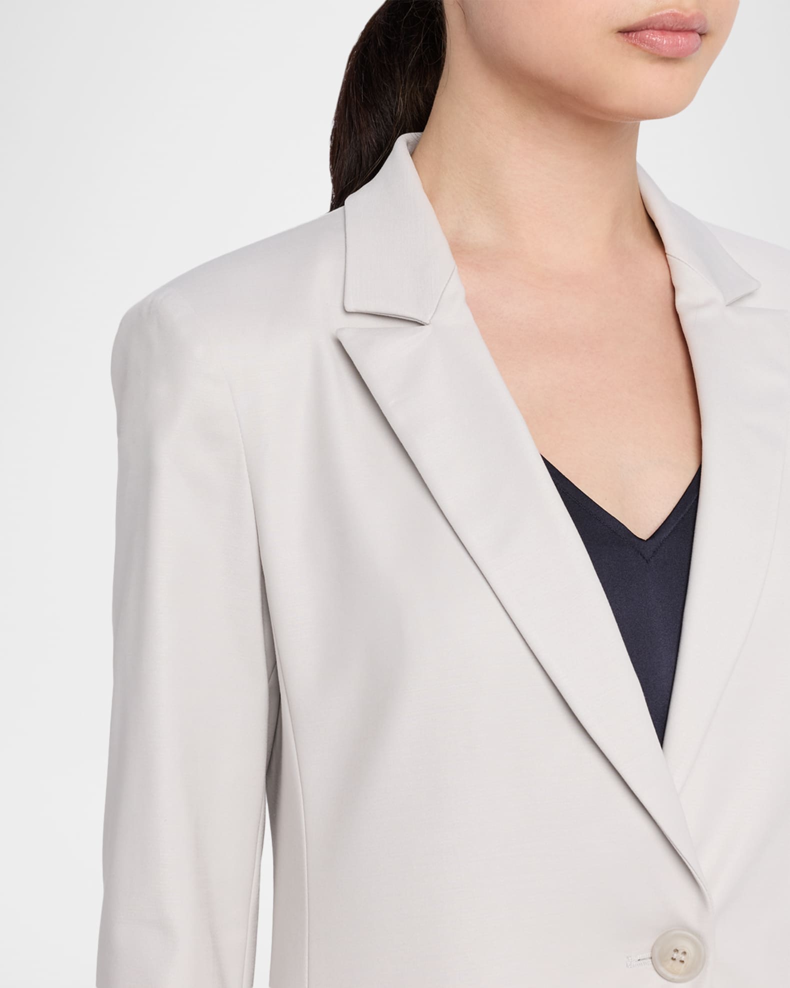 Emporio Armani Cotton Couture Single-Button Blazer | Neiman Marcus