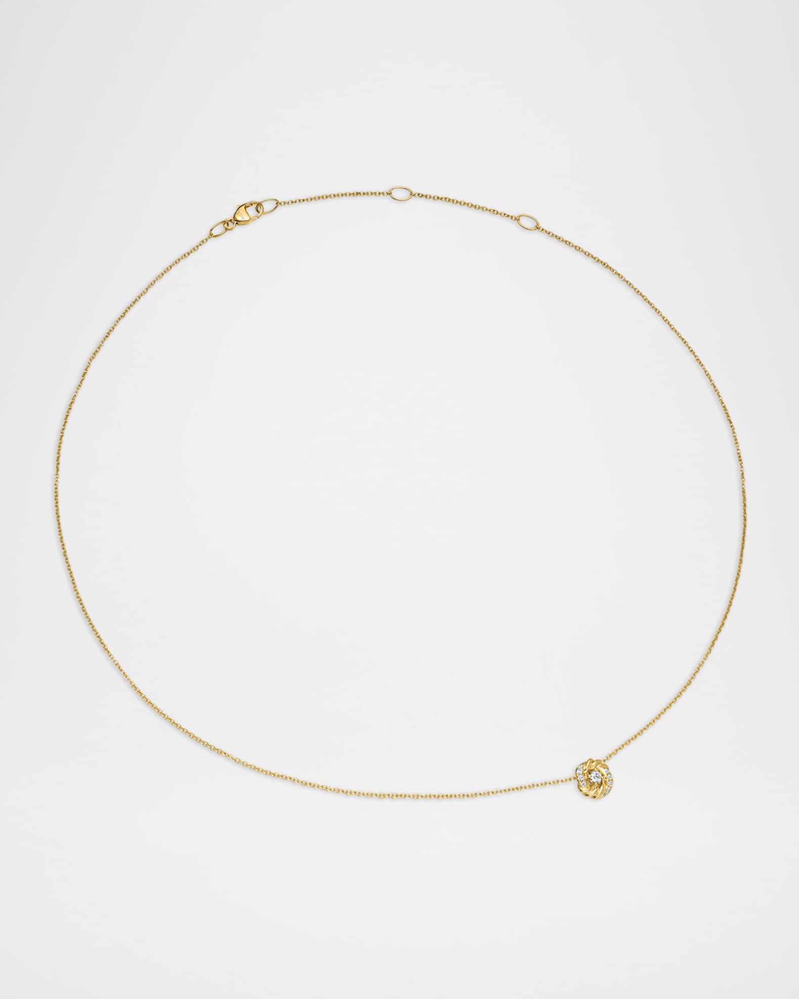 David Yurman Petite Infinity Pendant Necklace with Diamonds in 18K Gold ...