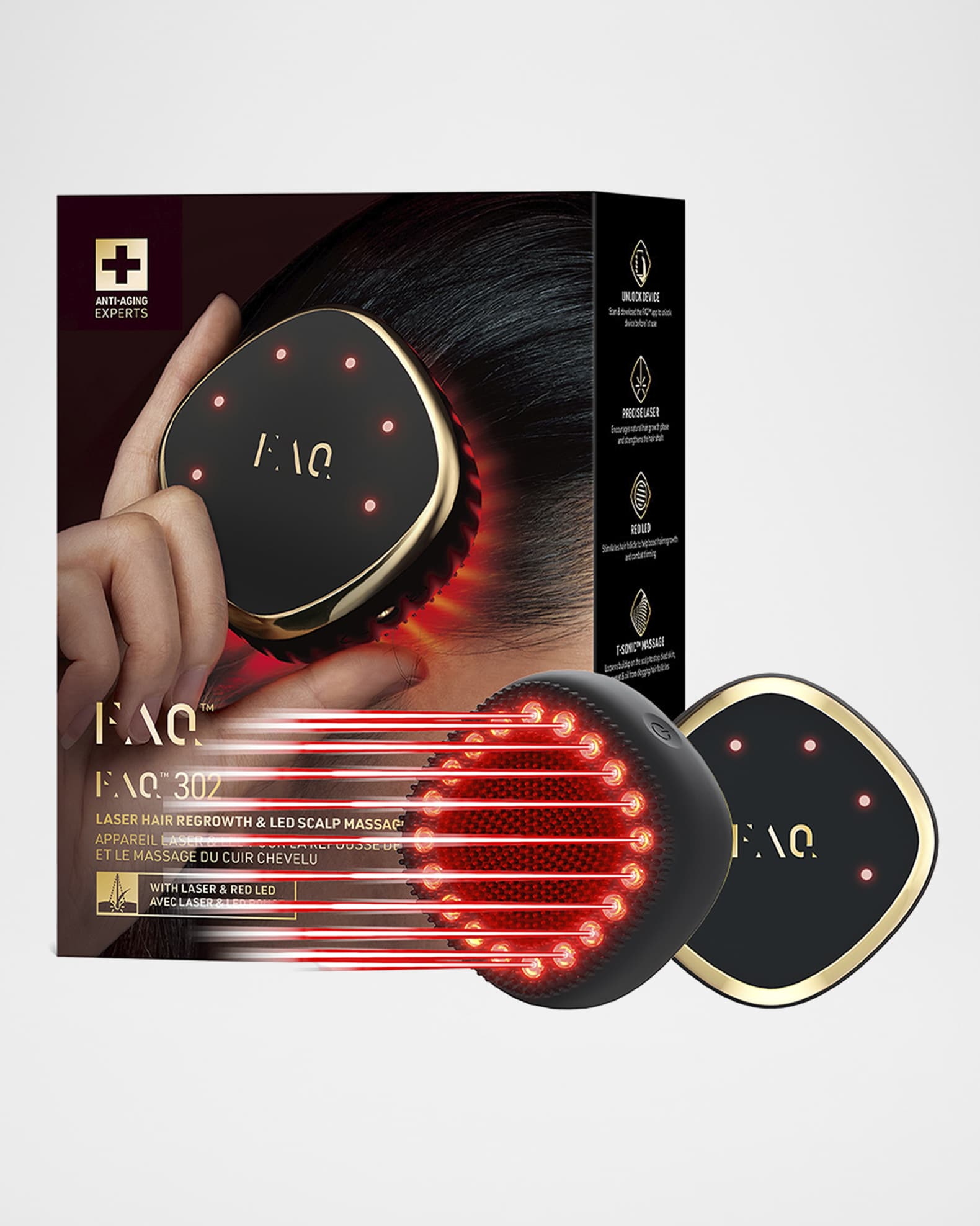 Foreo FAQ 302 Laser & LED Hair Regrowth Scalp Massager | Neiman Marcus