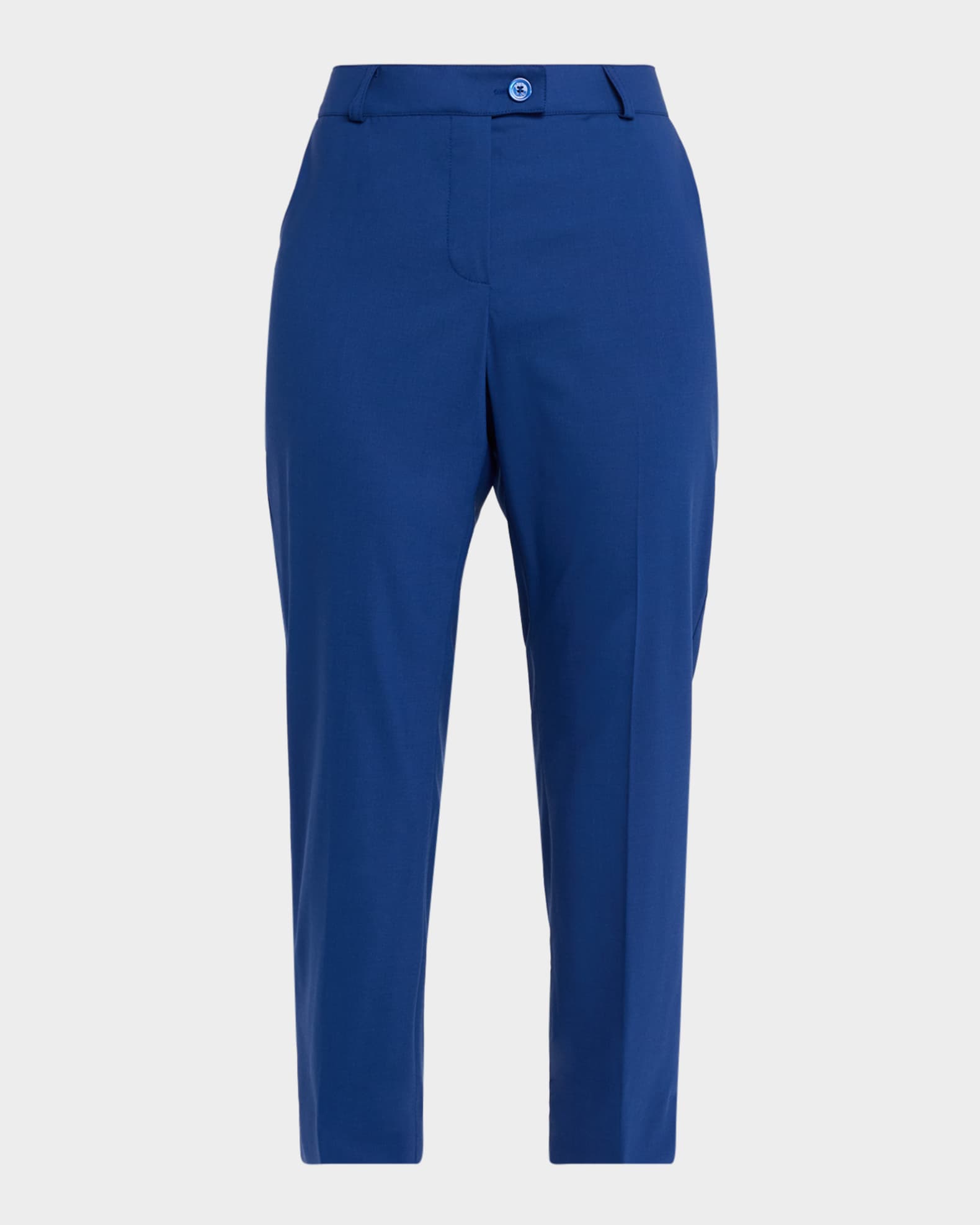 Maison Common Cool Wool Stretch Slim-Leg Ankle Pants | Neiman Marcus