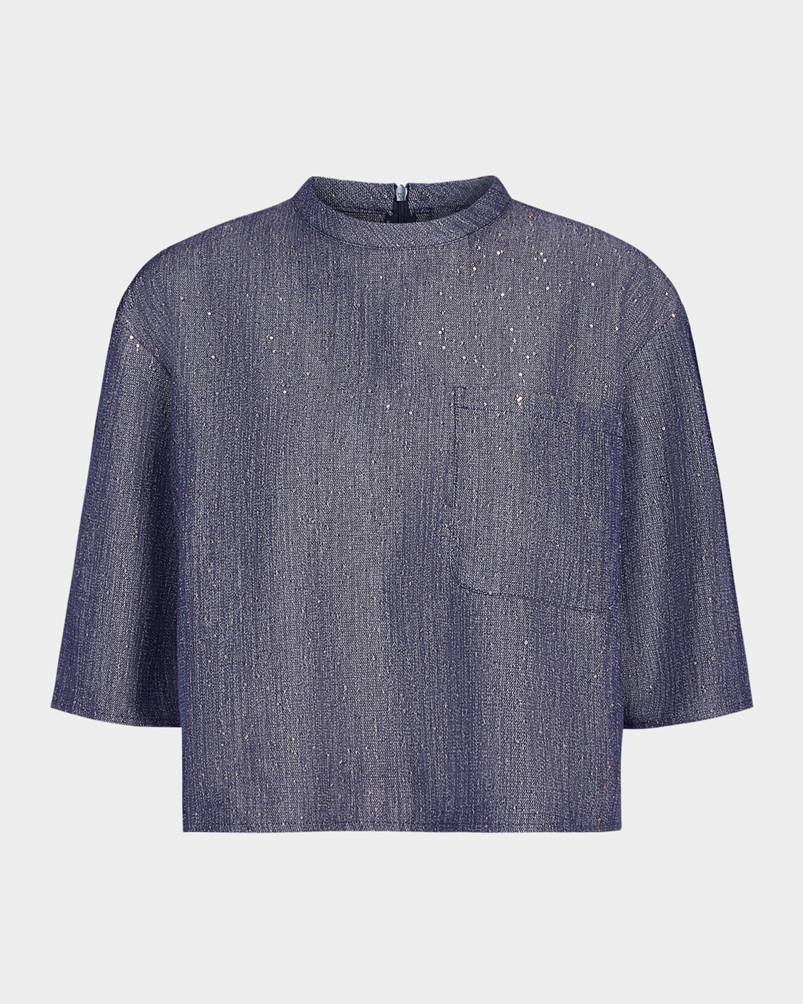 TWP Ex T Sequined Denim Top | Neiman Marcus