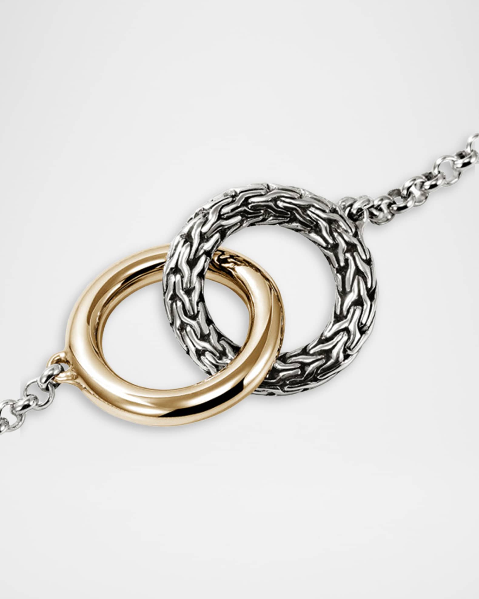 John Hardy JH Essential Linked Sterling Silver and 18K Yellow Gold ...