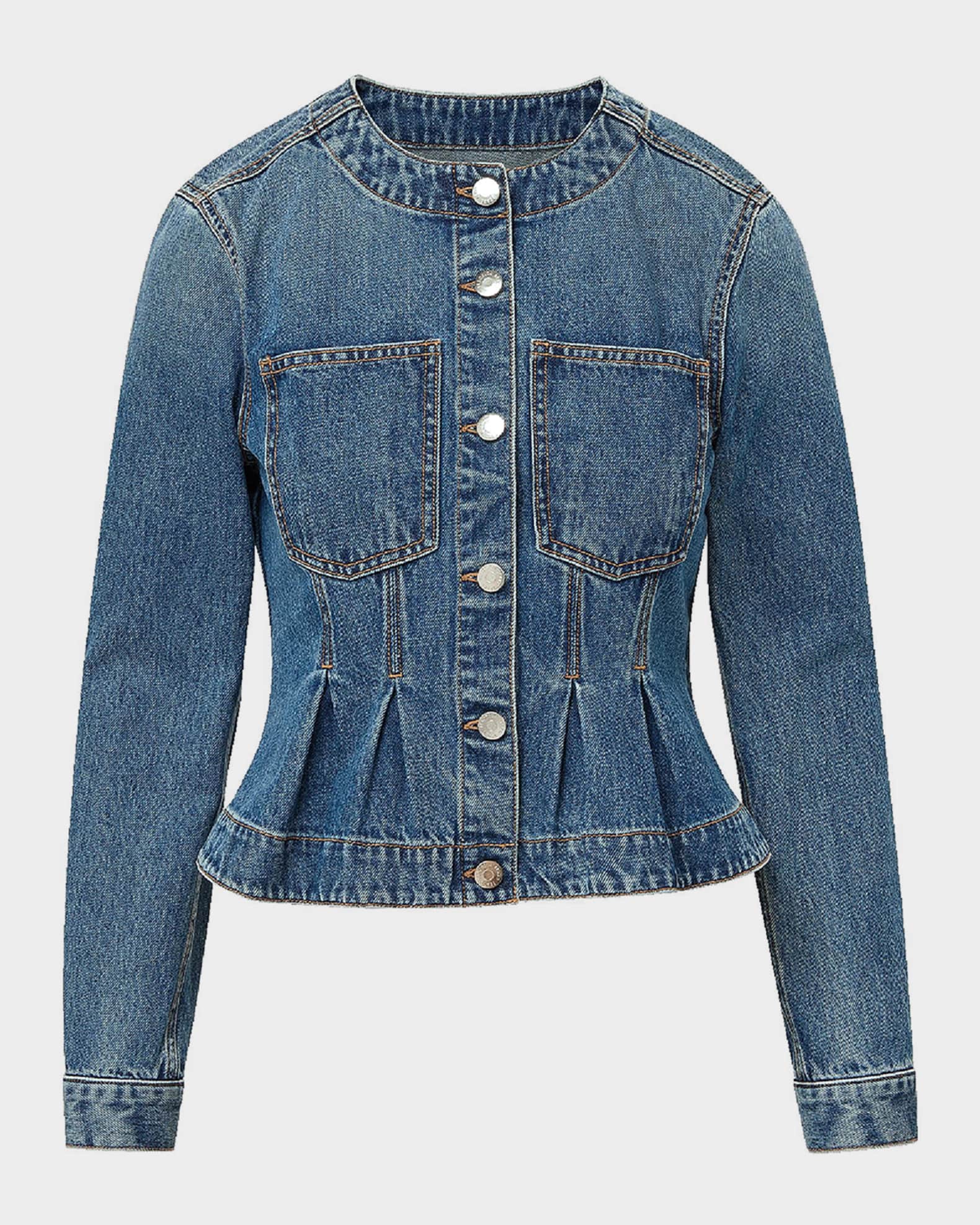 peplum jacket denim