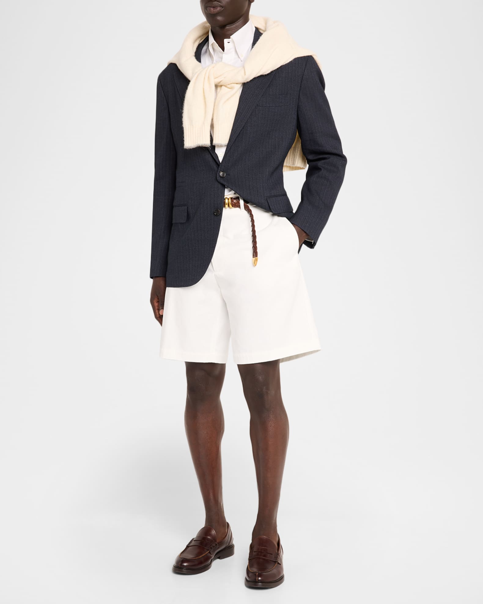 Brunello Cucinelli Men's Wool-Blend Single-Breasted Chevron Jacket ...