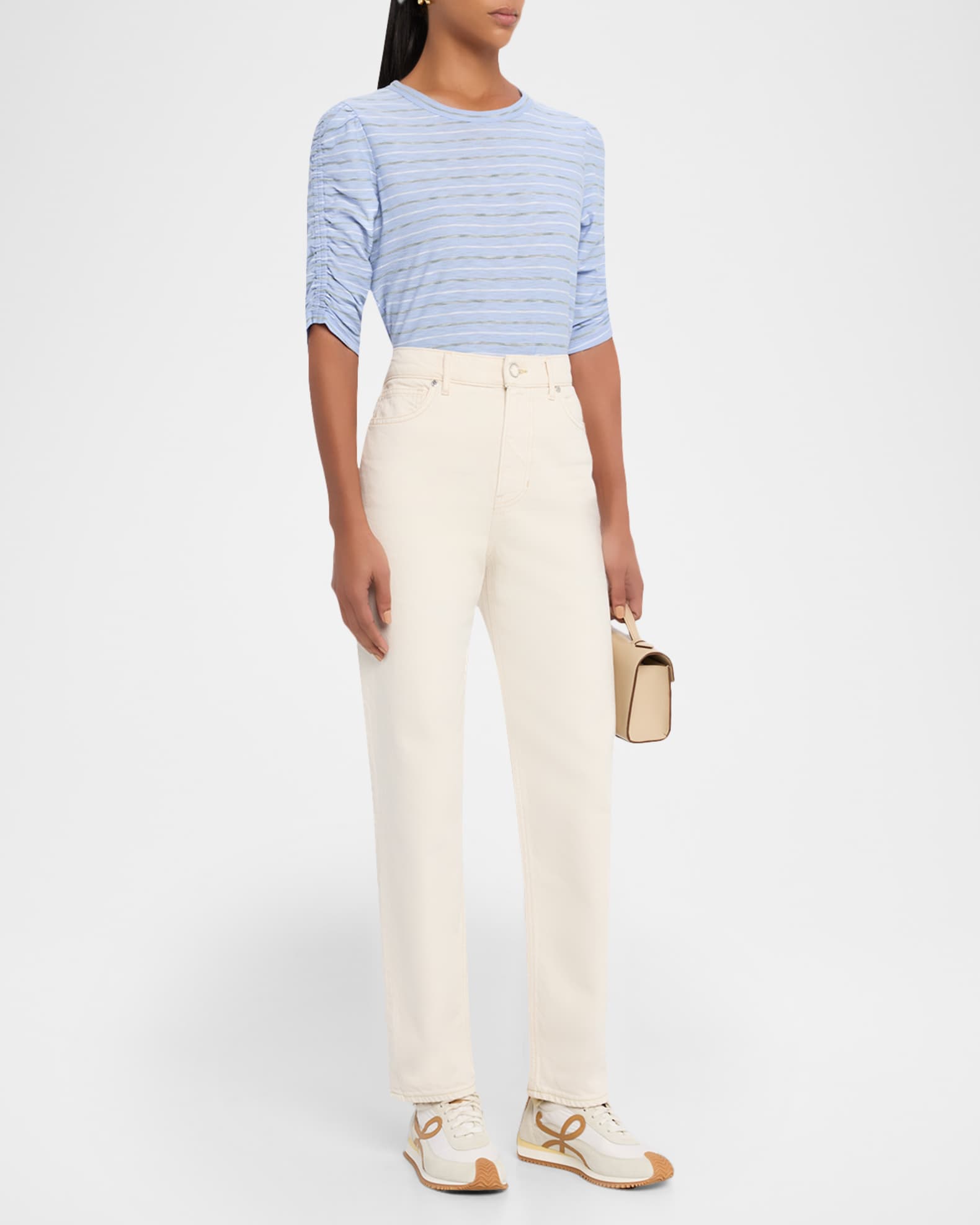 Veronica Beard Leah Mid-Rise Straight Jeans | Neiman Marcus