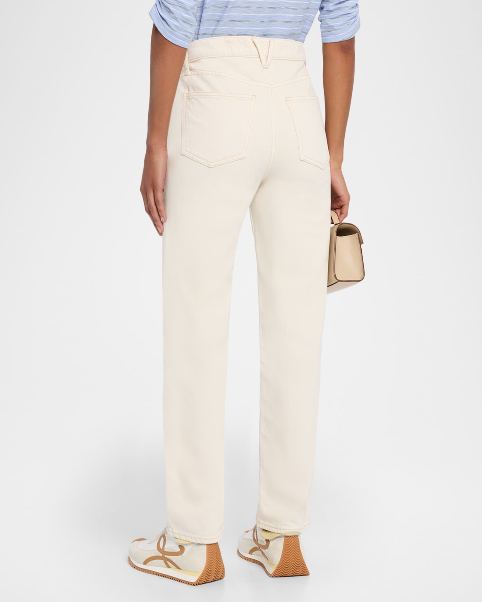 Veronica Beard Leah Mid-Rise Straight Jeans | Neiman Marcus