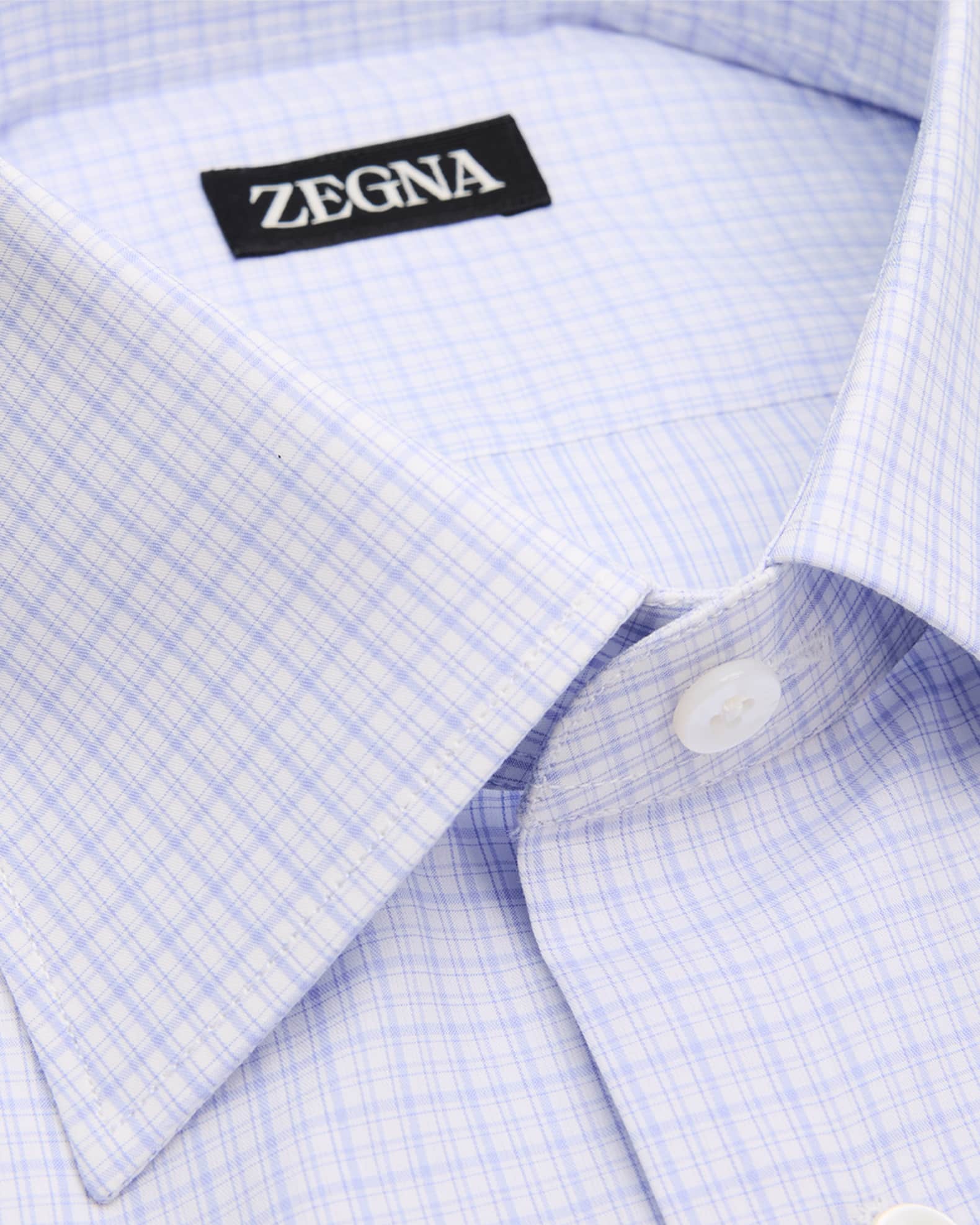 ZEGNA Men's Pure Cotton Micro-Plaid Dress Shirt | Neiman Marcus