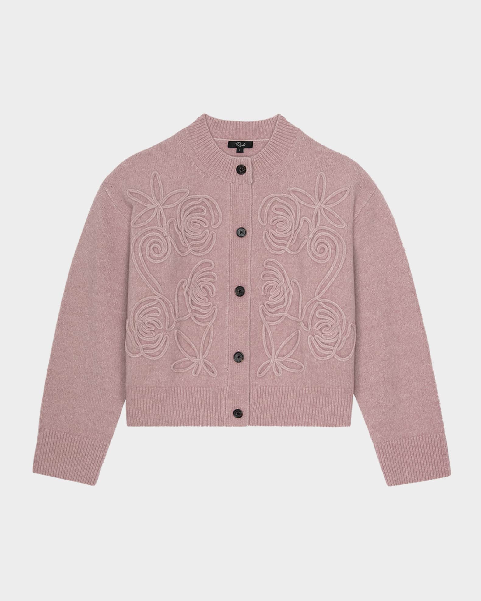 Rails Coralee Rosette Alpaca-Blend Cardigan | Neiman Marcus