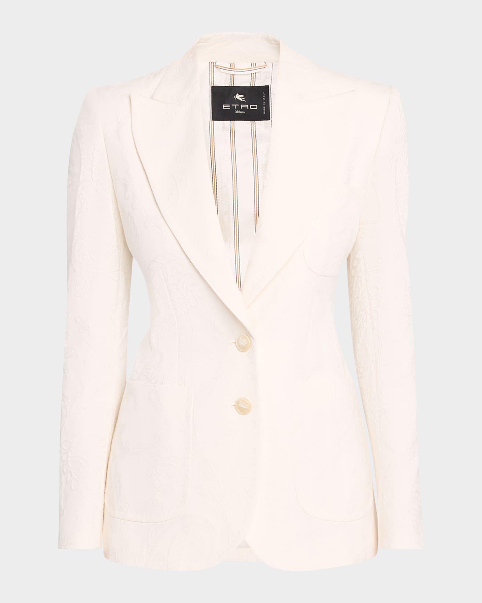 Etro Paisley Jacquard Single-Breasted Jacket | Neiman Marcus