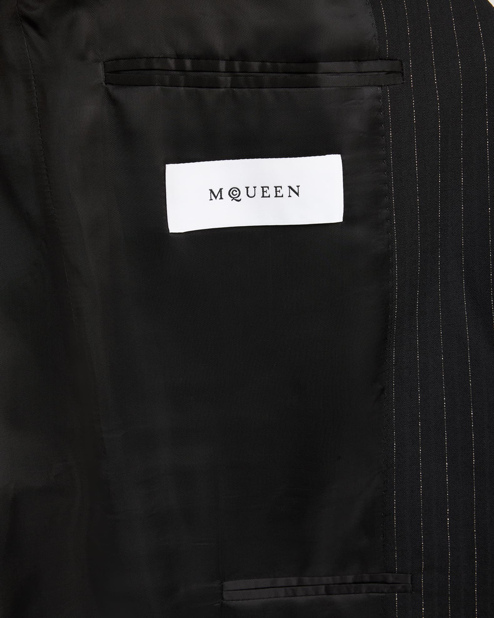 McQueen Men's Metallic Hairline Stripe Single-Breasted Sport Coat ...