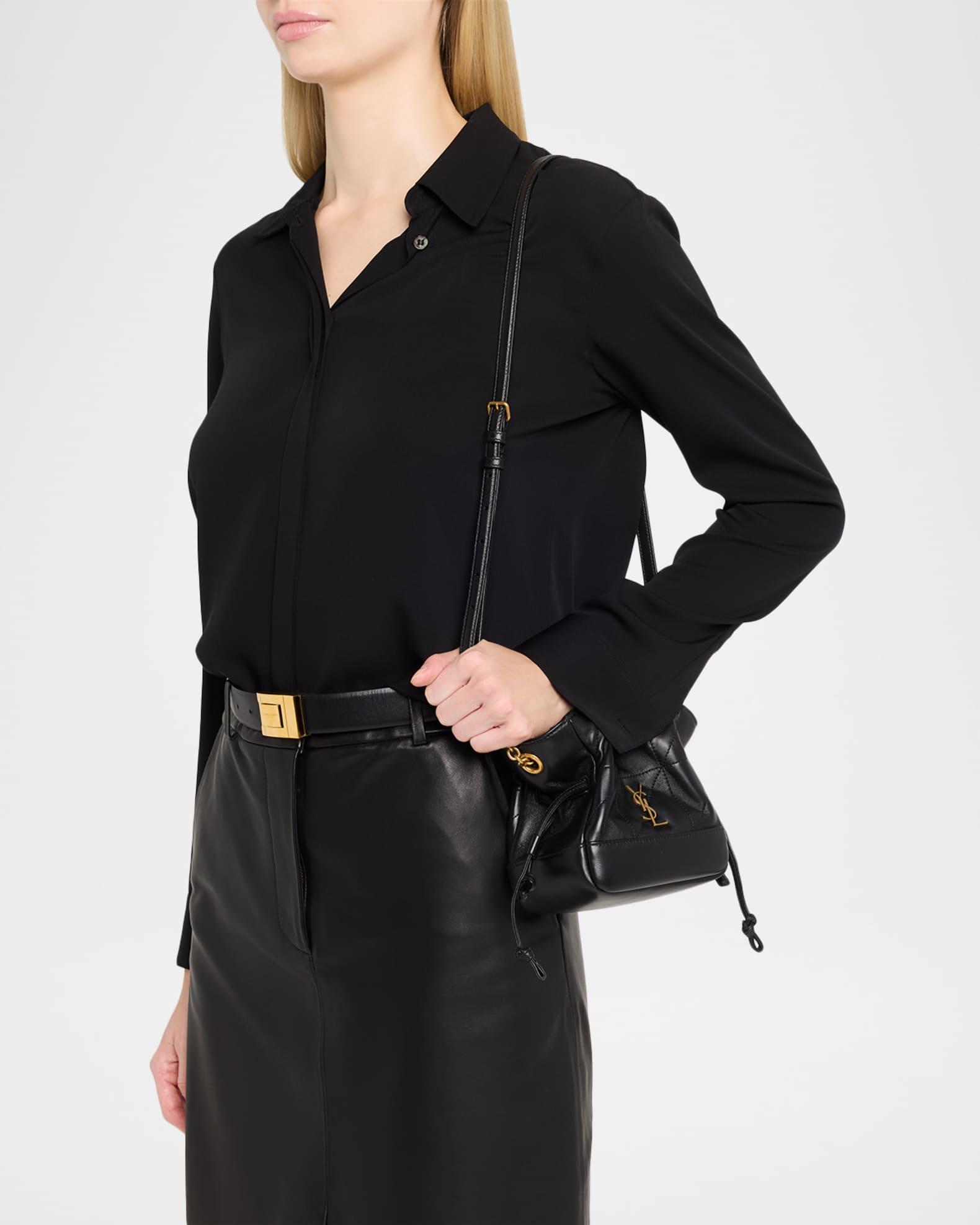 Saint Laurent Jamie Mini YSL Quilted Leather Shoulder Bag | Neiman Marcus