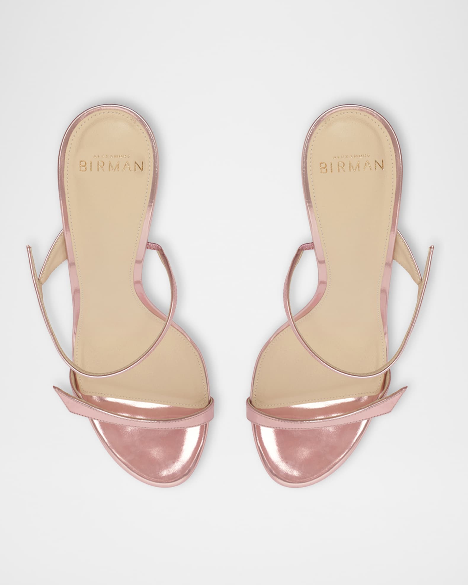 Alexandre Birman 85mm Tita Metallic Leather Mule Sandals | Neiman Marcus