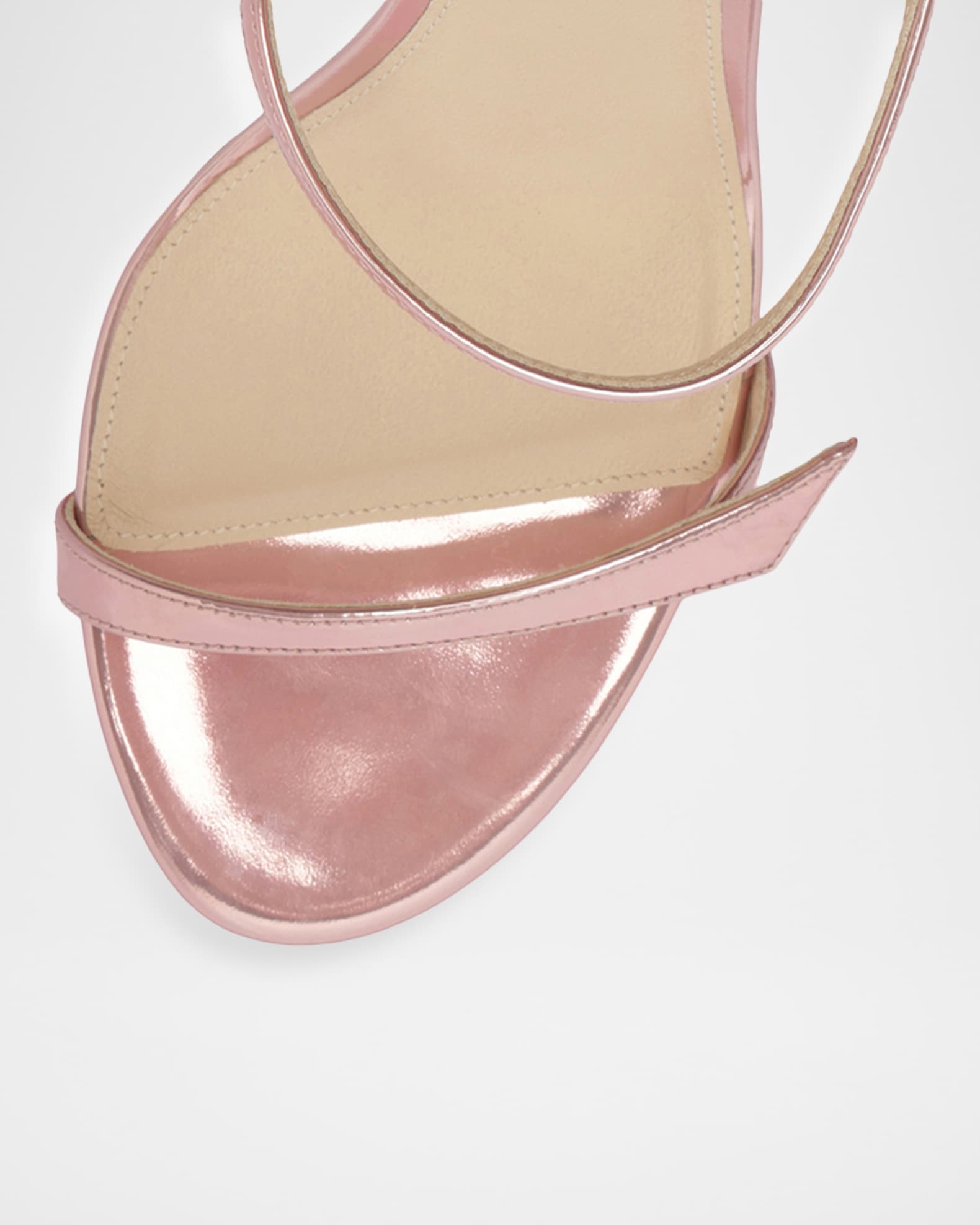 Alexandre Birman 85mm Tita Metallic Leather Mule Sandals | Neiman Marcus
