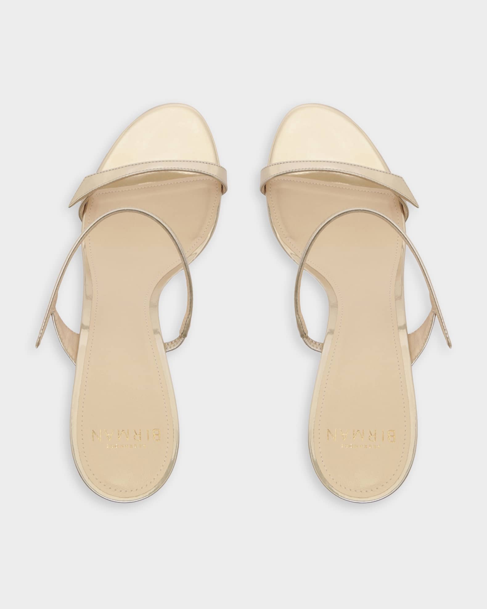 Alexandre Birman 85mm Tita Metallic Leather Mule Sandals | Neiman Marcus