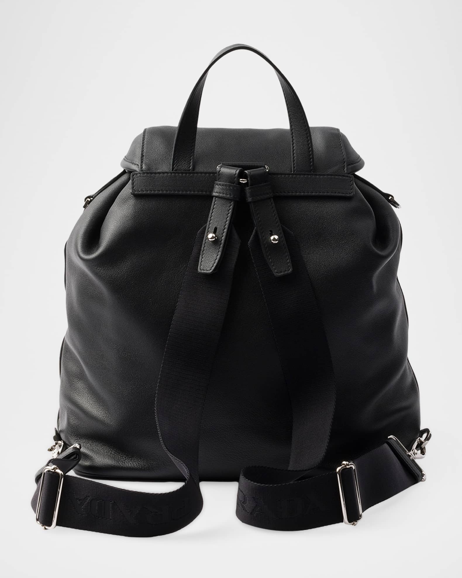 prada medium leather backpack