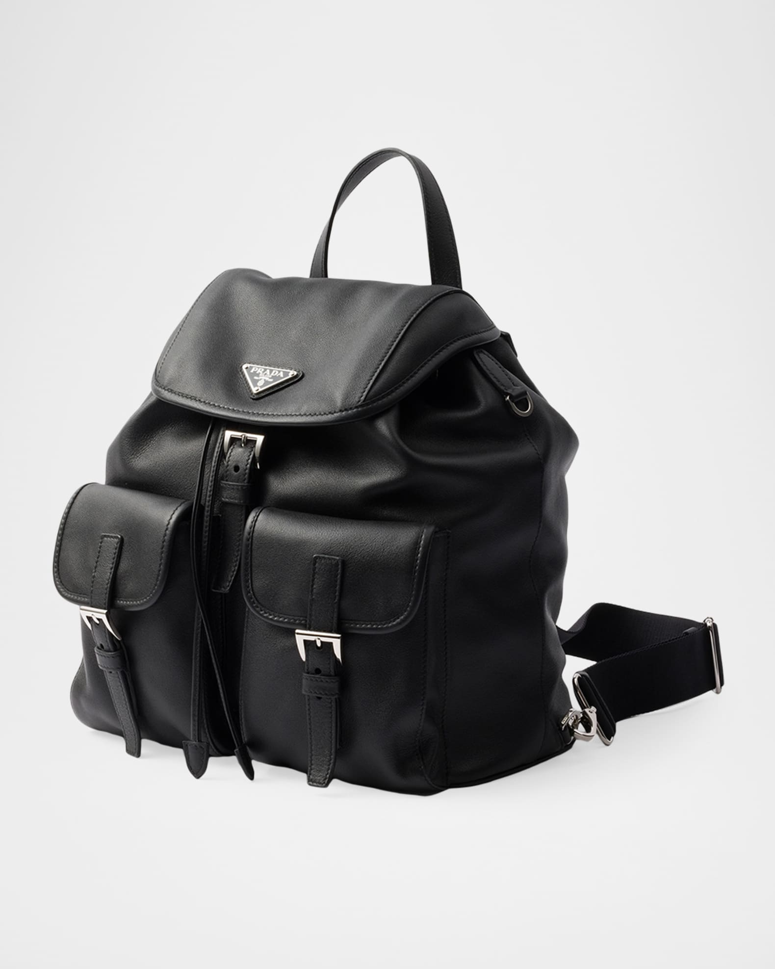 prada medium leather backpack