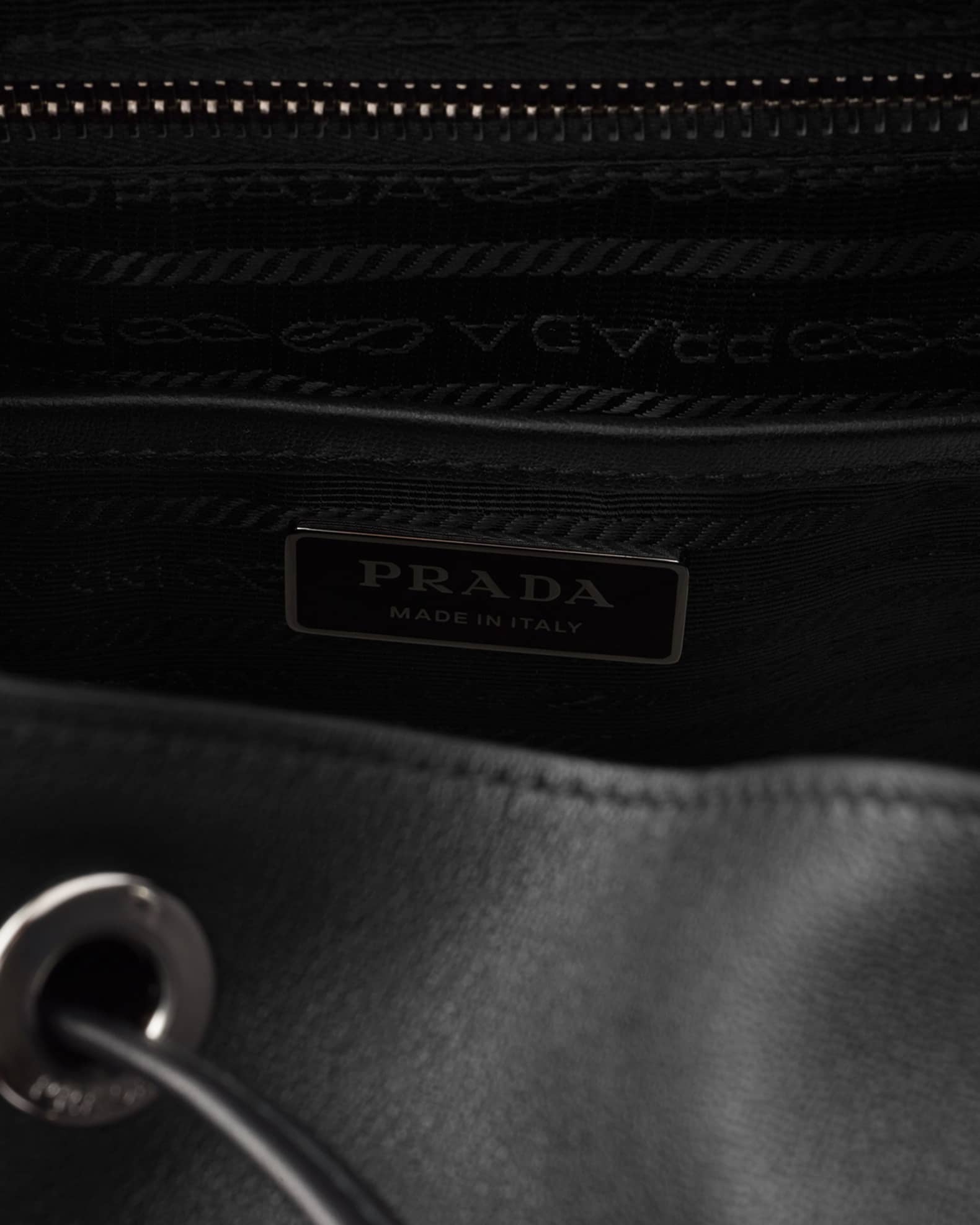 prada medium leather backpack
