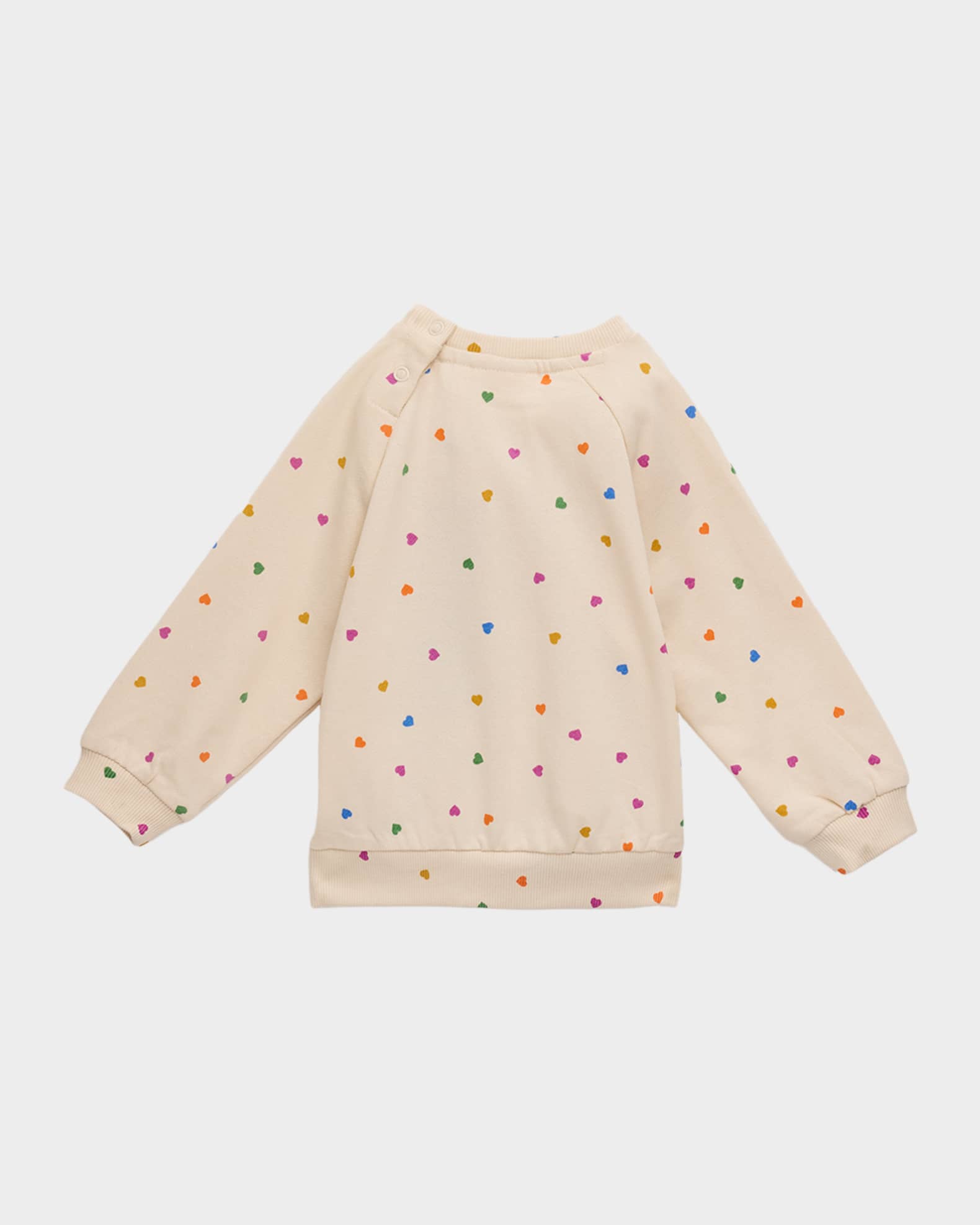 Molo Girl's Disc Heart-Print Organic Cotton Sweatshirt, Size 3M-2 ...