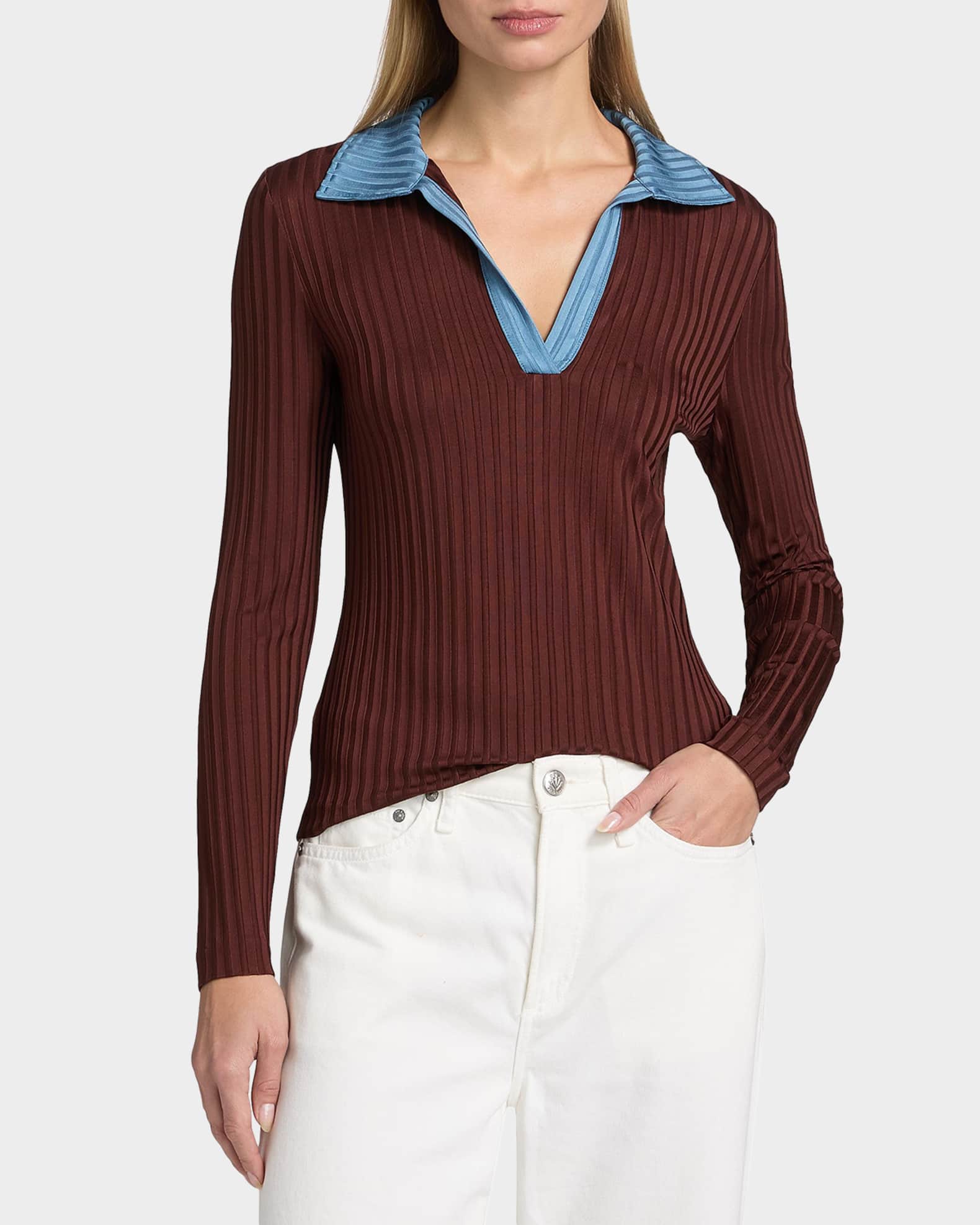 Rag & Bone Natalia Colorblock Polo | Neiman Marcus